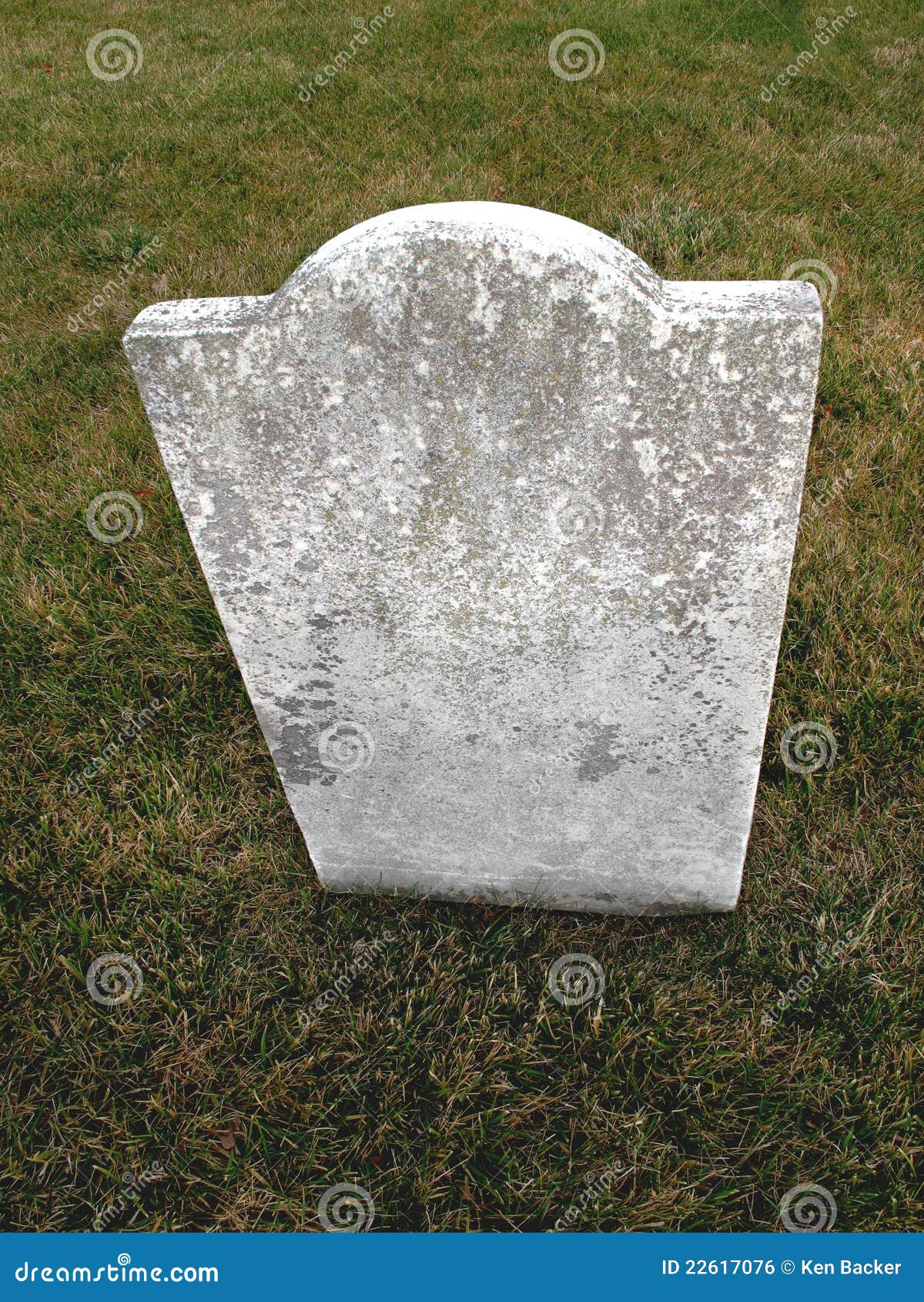 Old Unmarked Headstone on Grass Stock Photo - Image of marble, stone ...