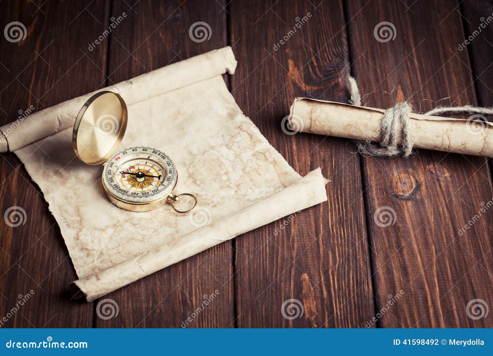 Old Unrolled Map Stock Photo | CartoonDealer.com #41598492