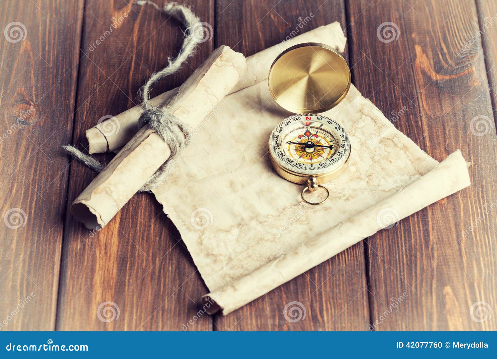 Old Unrolled Map Stock Photo | CartoonDealer.com #41598492