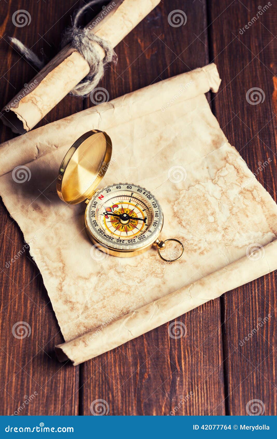 Old Unrolled Map Stock Photo | CartoonDealer.com #41598492