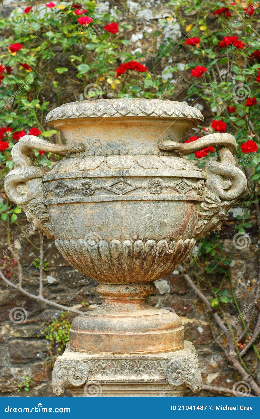Old urn vase stock image. Image of ornamental, stone - 21041487