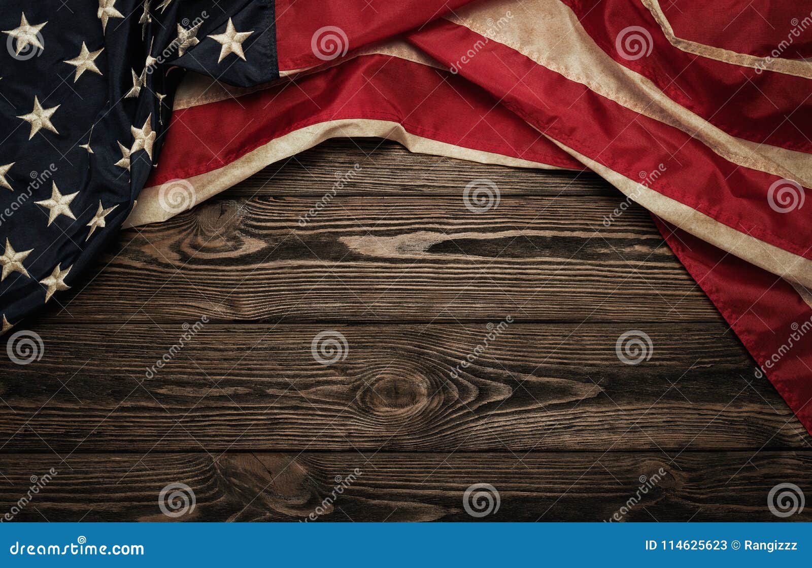 Old USA flag stock image. Image of dark, pride, retro - 114625623