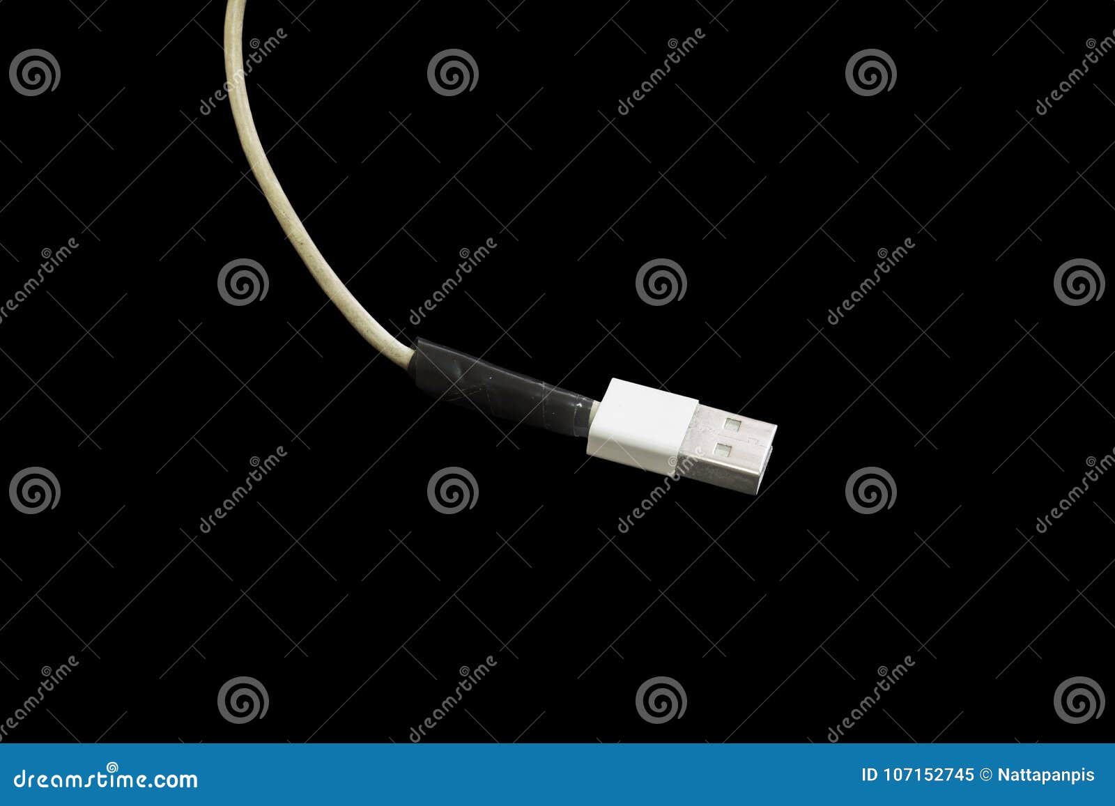 Old USB plug cable stock image. Image of danger, closeup - 107152745