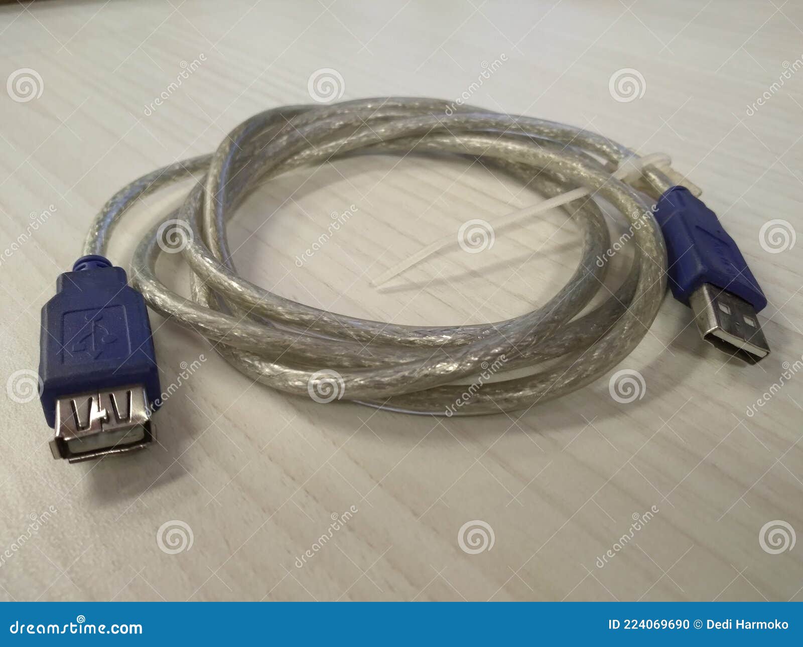 Old USB Type a Male To Female Cable for Computer and Laptop Stock Photo ...