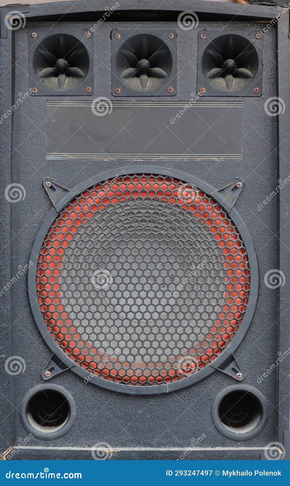Old Used Audio Speaker Texture on Dark Blue Stock Image - Image of ...