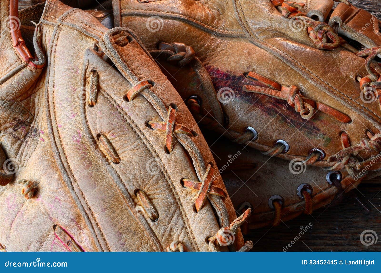Old Used Baseball Equipment Stock Image - Image of ball, leather: 83452445