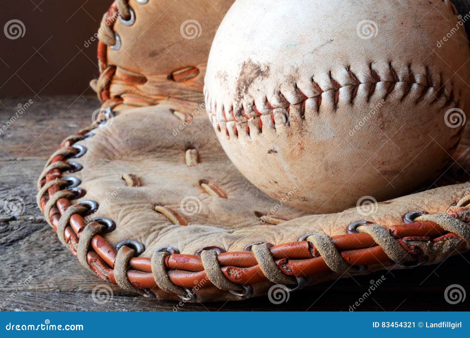 Old Used Baseball Equipment Stock Image - Image of vintage, horizontal ...