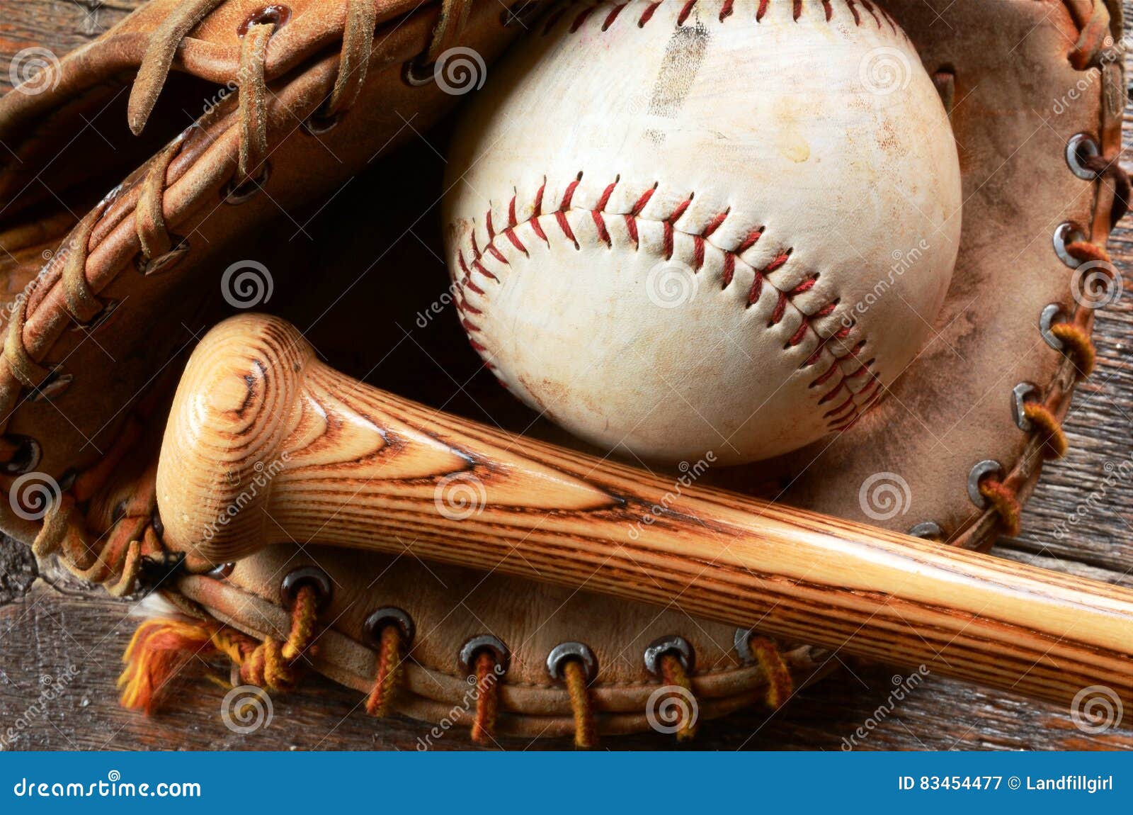 Old Used Baseball Equipment Stock Image - Image of league, baseball ...