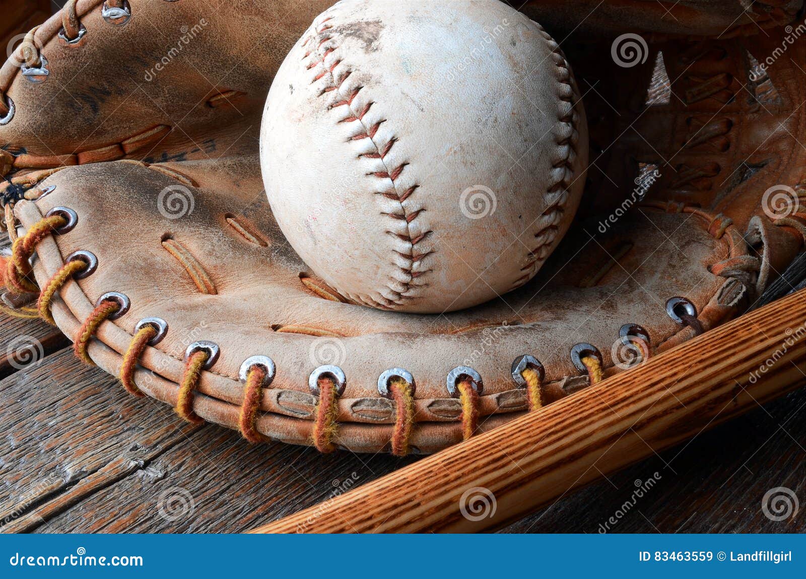 Old Used Baseball Equipment Stock Image - Image of league, seam: 83463559
