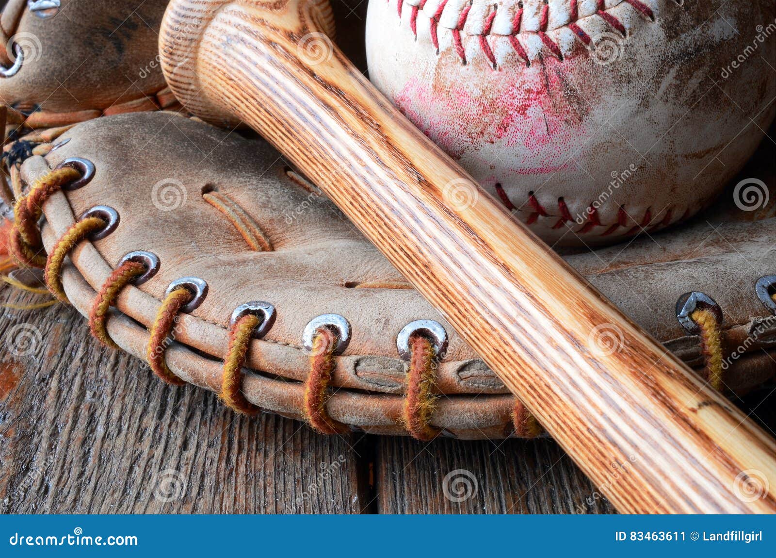 Old Used Baseball Equipment Stock Image - Image of dirty, used: 83463611