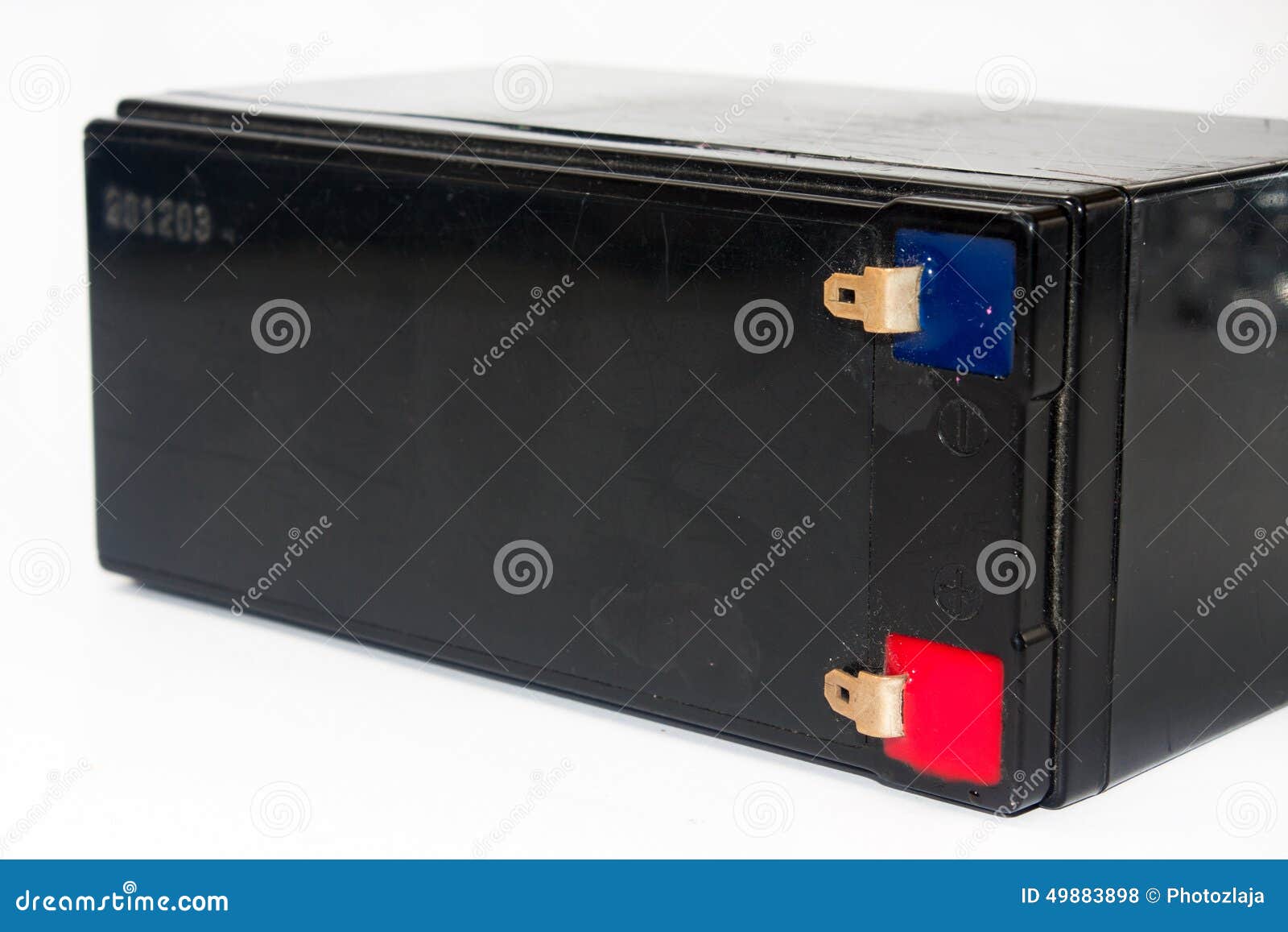 Old and Used Black 12V Battery Stock Photo - Image of plastic, negative ...