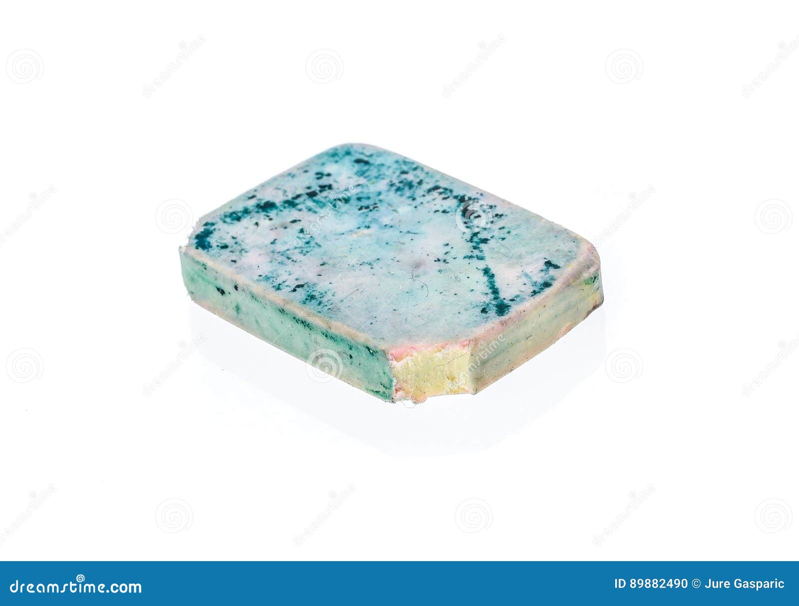 Old, Used Blue and White Rubber Pen Eraser Stock Photo - Image of ...