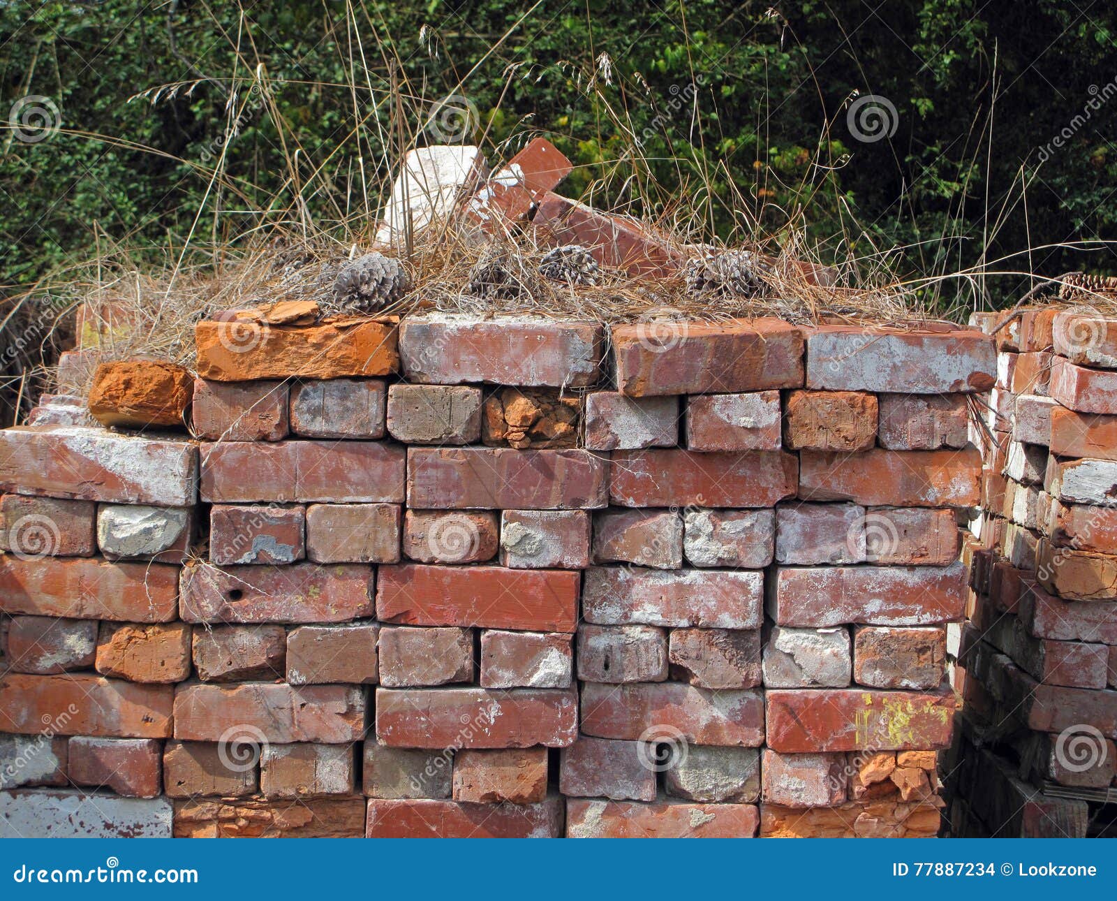 A Old Used Bricks stock photo. Image of clay, blemishes - 77887234