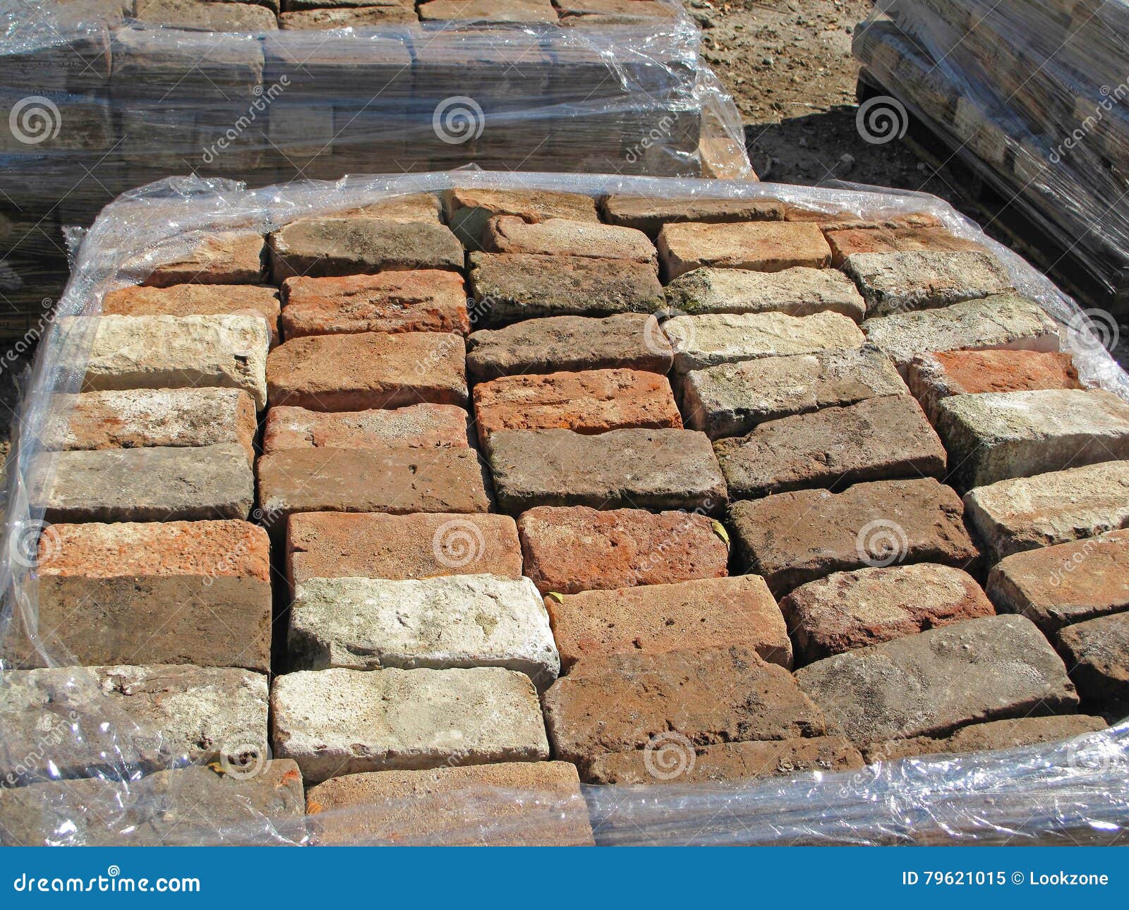 Old Used Selected Bricks stock image. Image of collected - 79621015