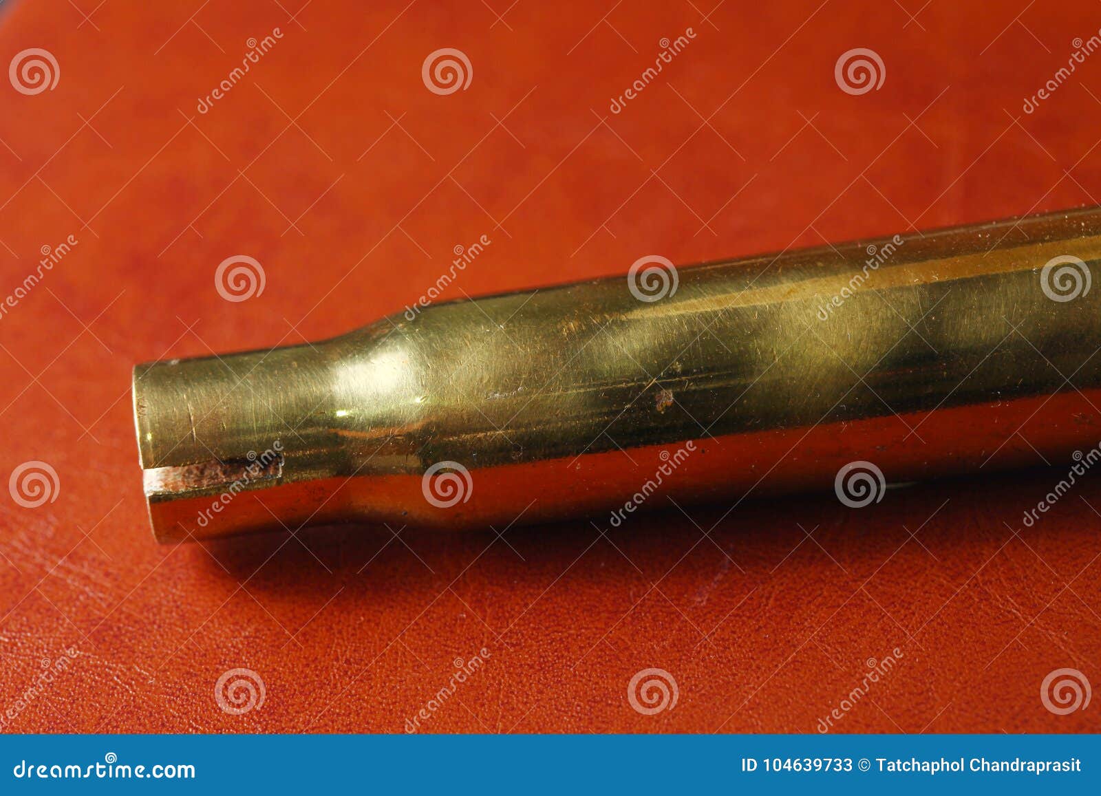Old Used Bullet Shell Scene. Stock Image - Image of dark, reflection ...
