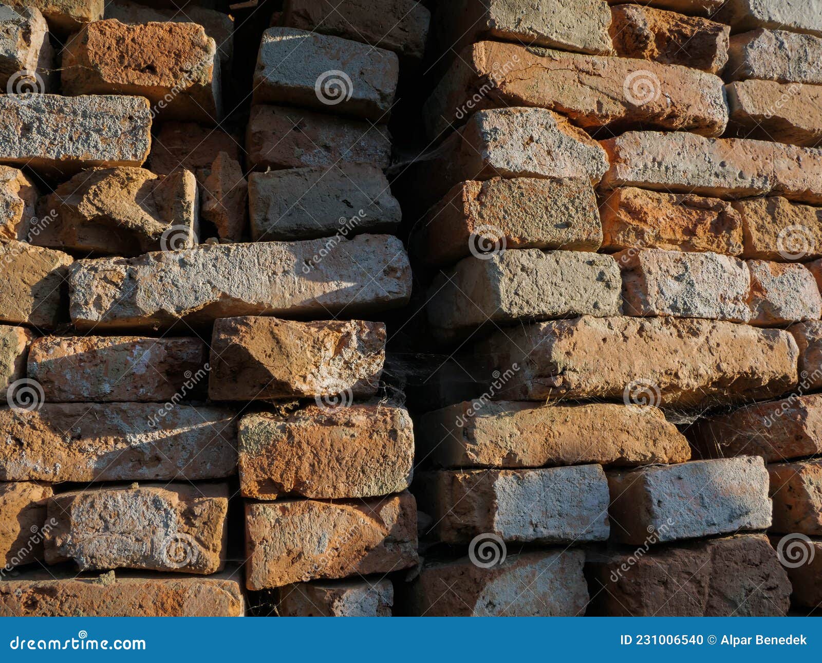 Old Used Construction Bricks in a Big Stack Stock Photo - Image of ...