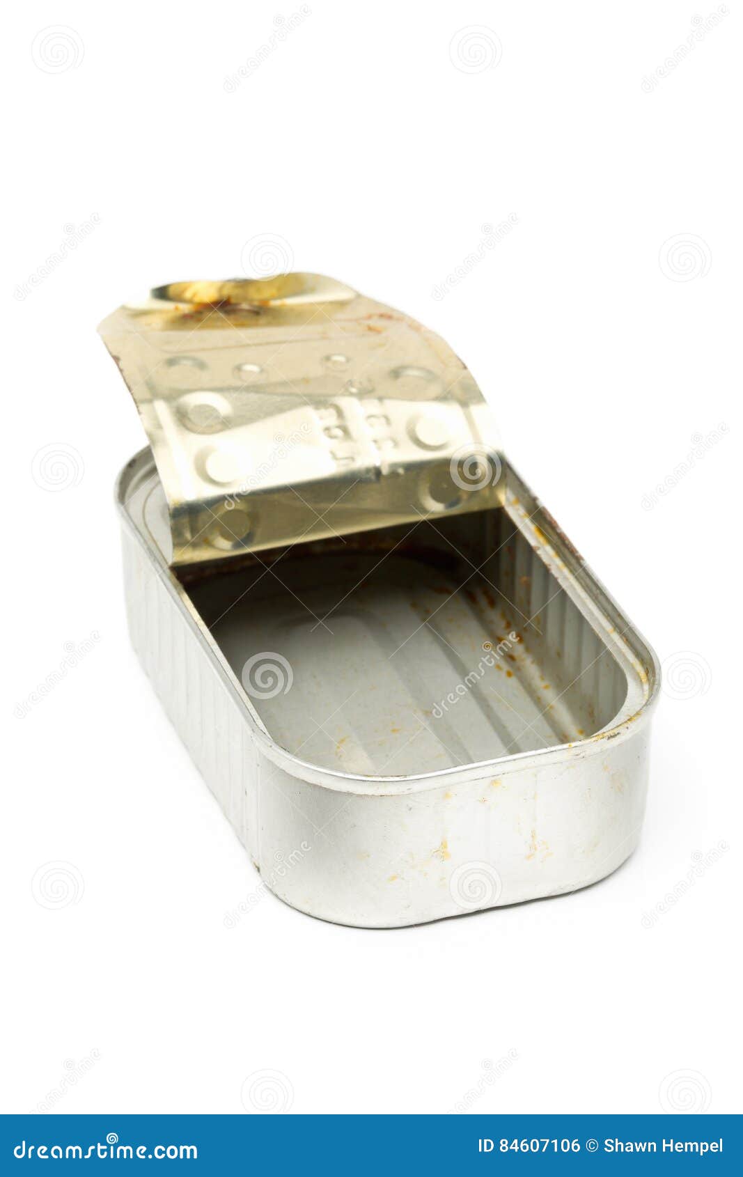 Old Used Dirty Empty Fish Tin Can Stock Photo - Image of aluminum ...