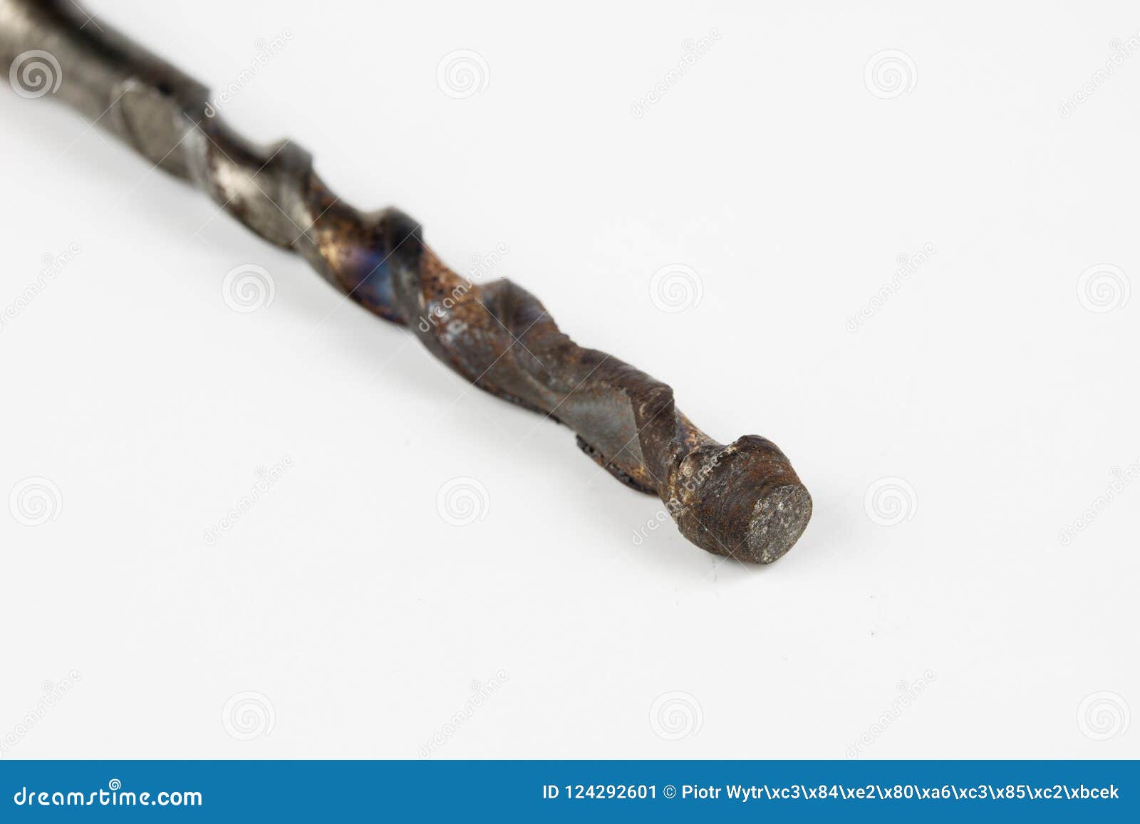 Old Used Drill Bits for Concrete. Damaged Tools for Construction Stock ...