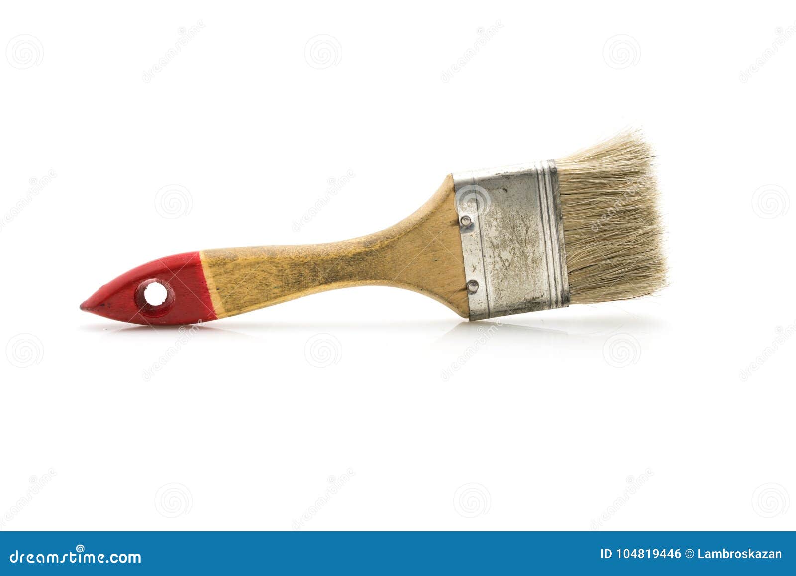Old and Used Medium Size Paint Brush, on White Background Stock Photo ...