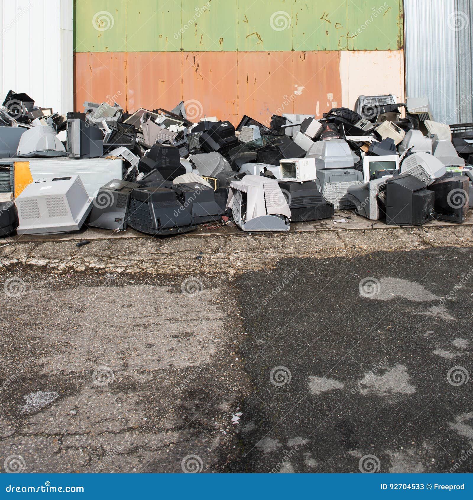 Obsolete Electronic Gadgets Or E-waste In Paper Boxes Isolated On White ...