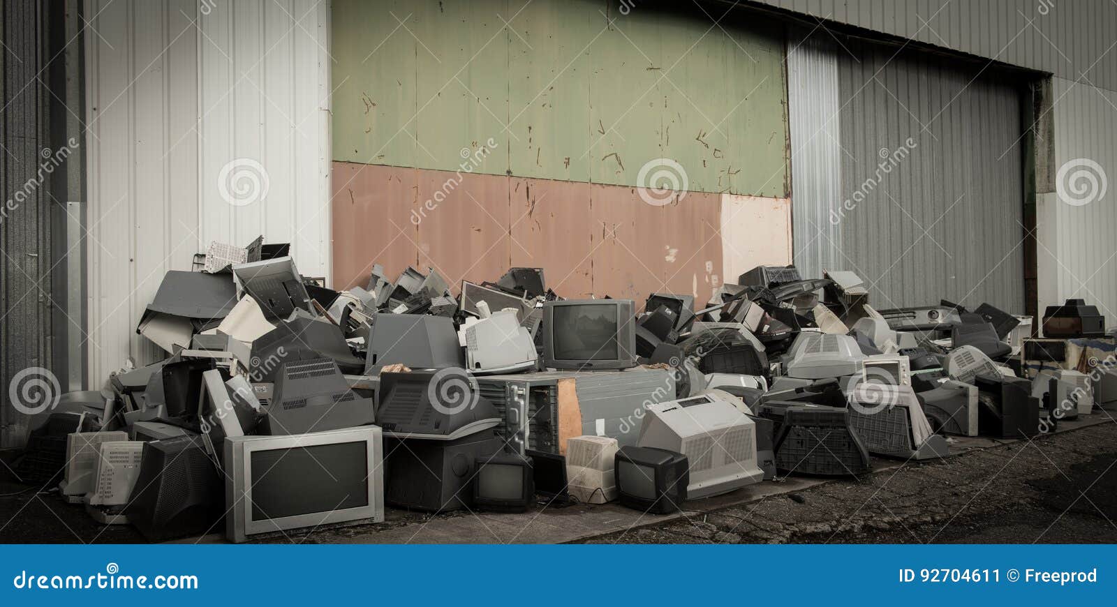 Obsolete Electronic Gadgets Or E-waste In Paper Boxes Isolated On White ...