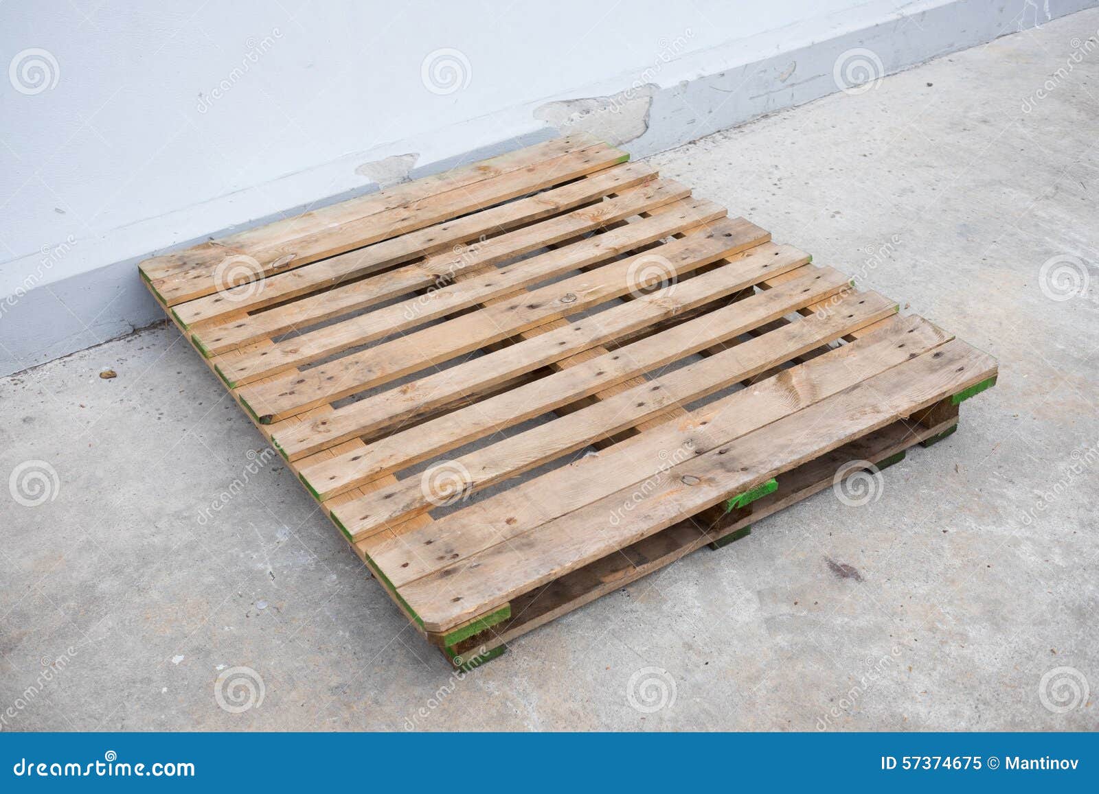 Old Used Pallet on the Floor Stock Image - Image of pallet, white: 57374675