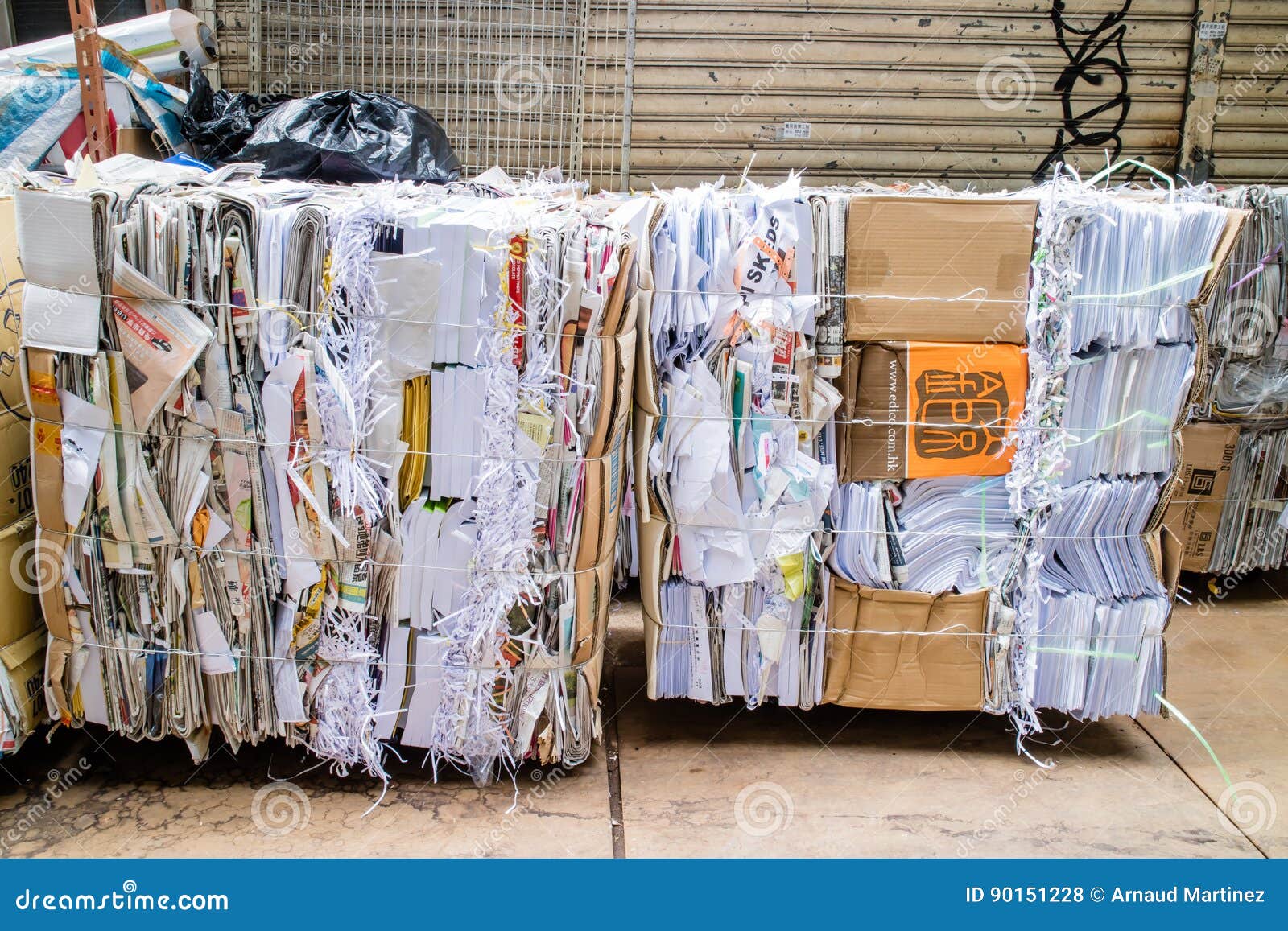 Old Used Paper Pack Ready for Recycling Editorial Stock Photo - Image ...