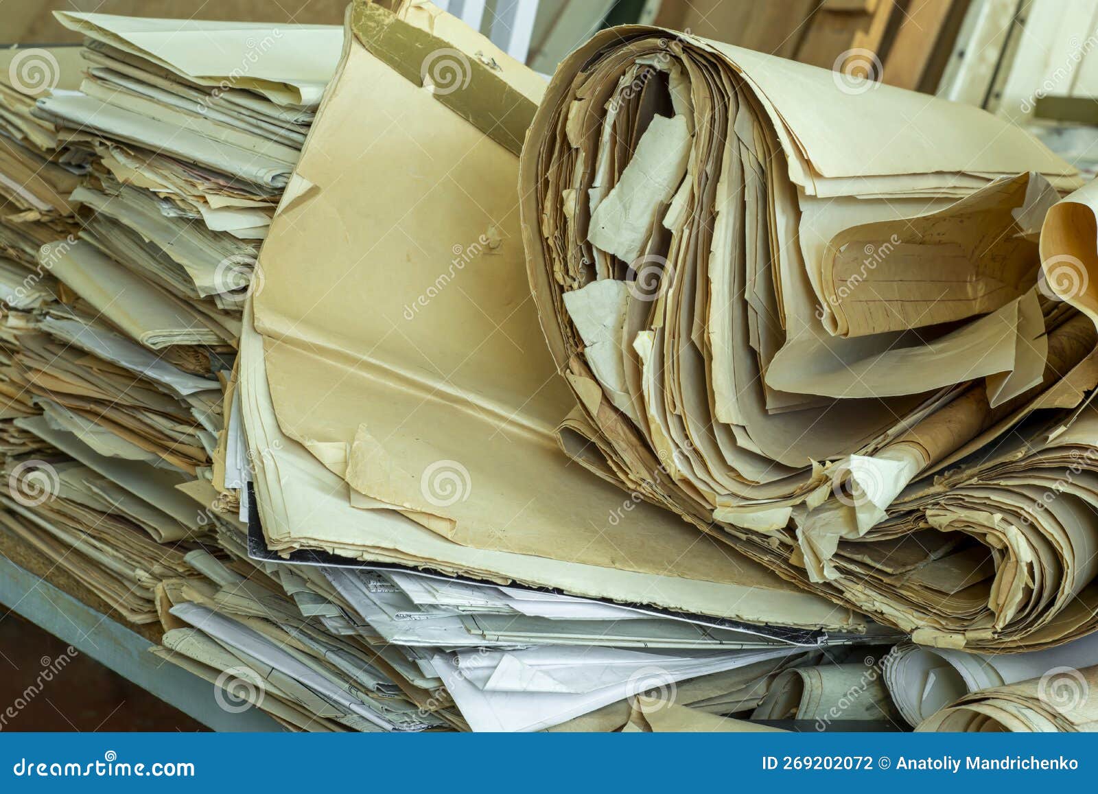 Old used paper. stock photo. Image of heap, relief, statue - 269202072