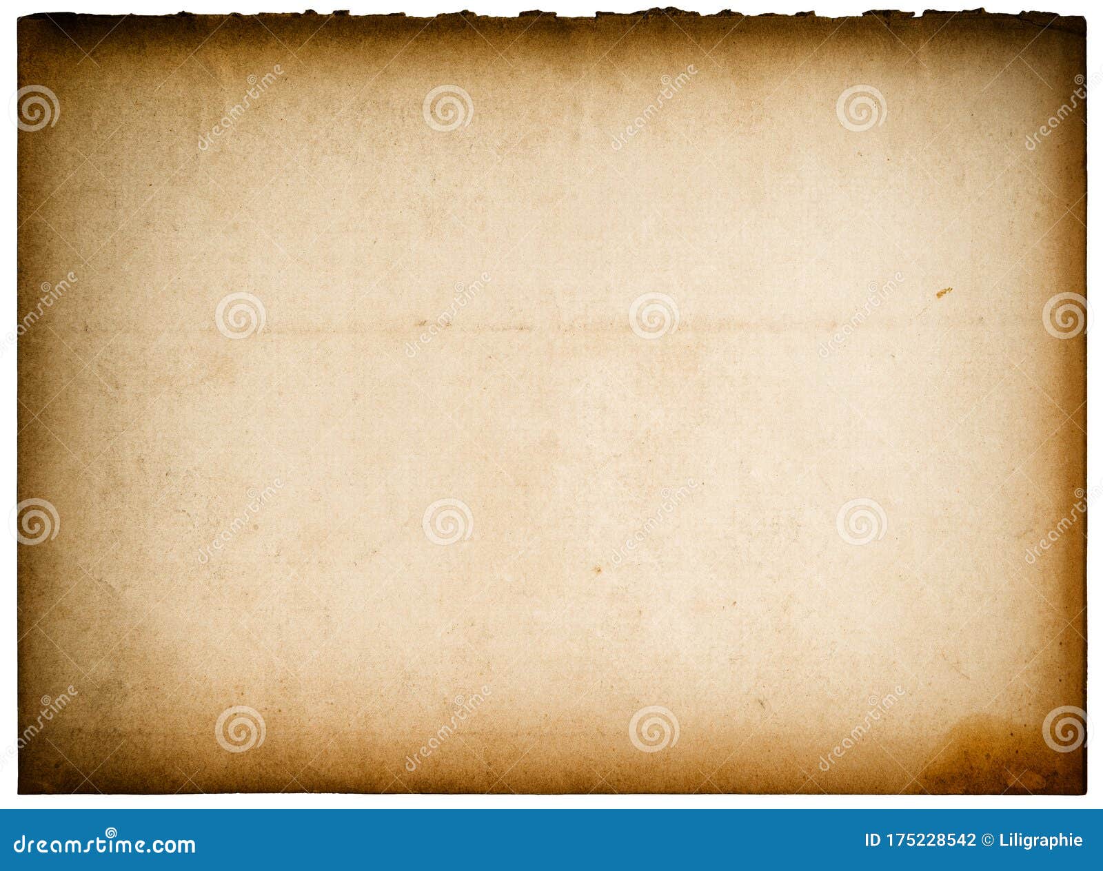 Old Used Paper Sheet Vignette Edges Stock Photo - Image of used, aged ...