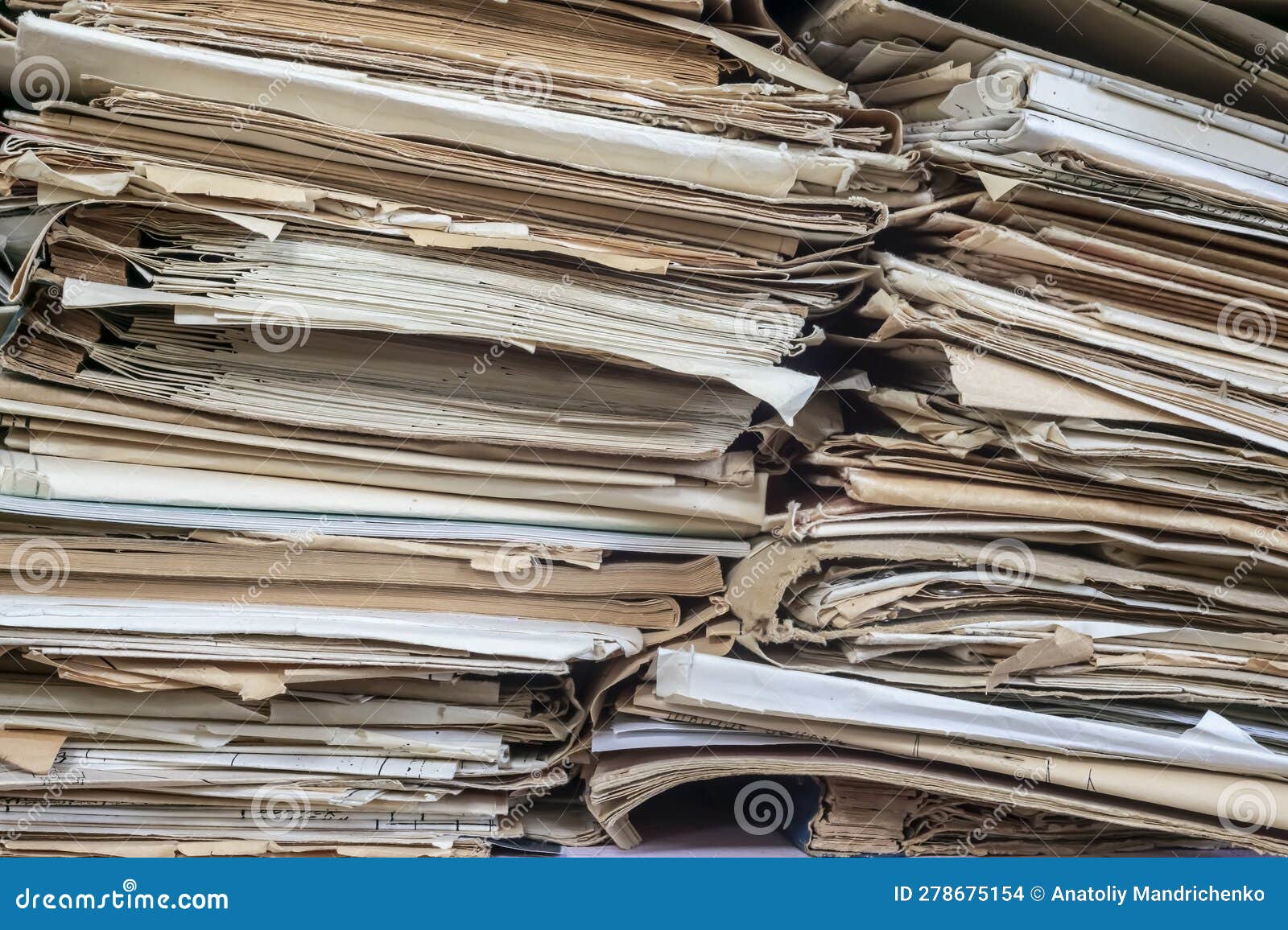 Old used papers. stock photo. Image of read, used, archive - 278675154