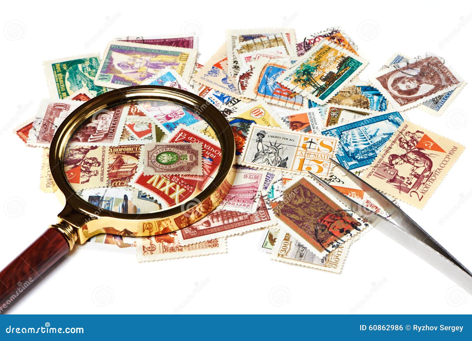 Old used postage stamps editorial photo. Image of diverse - 60862986