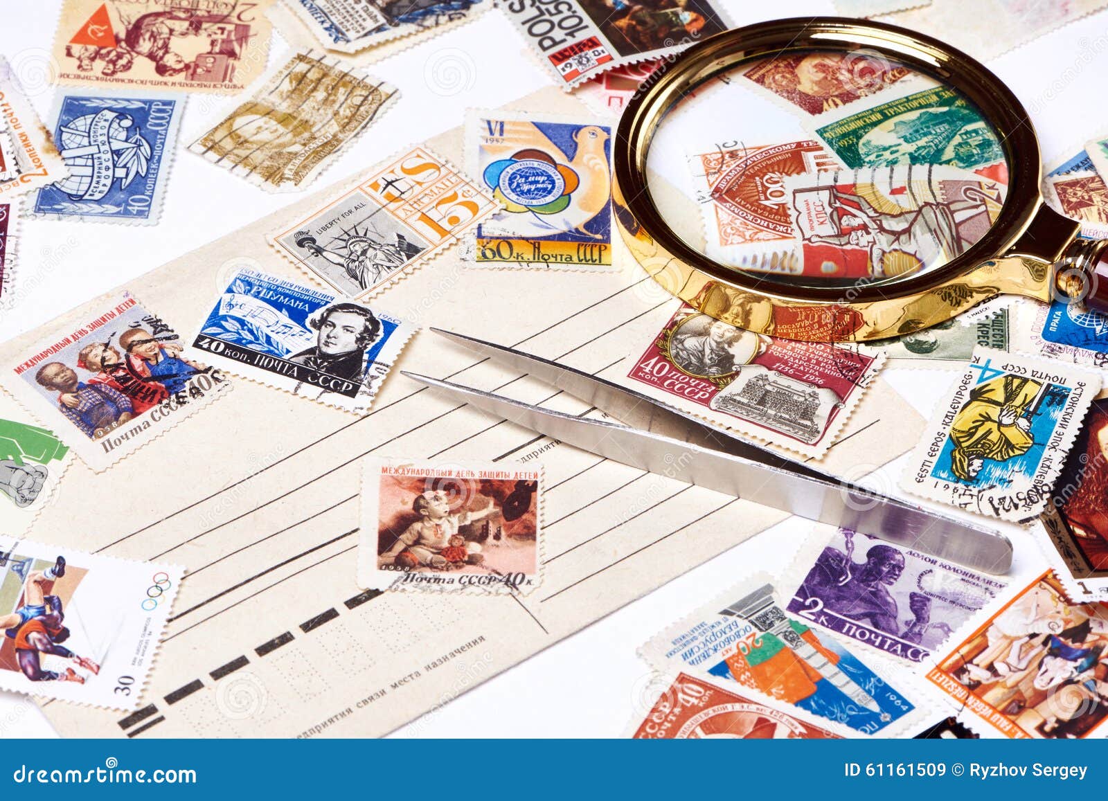 Old used postage stamps editorial stock image. Image of mail - 61161509