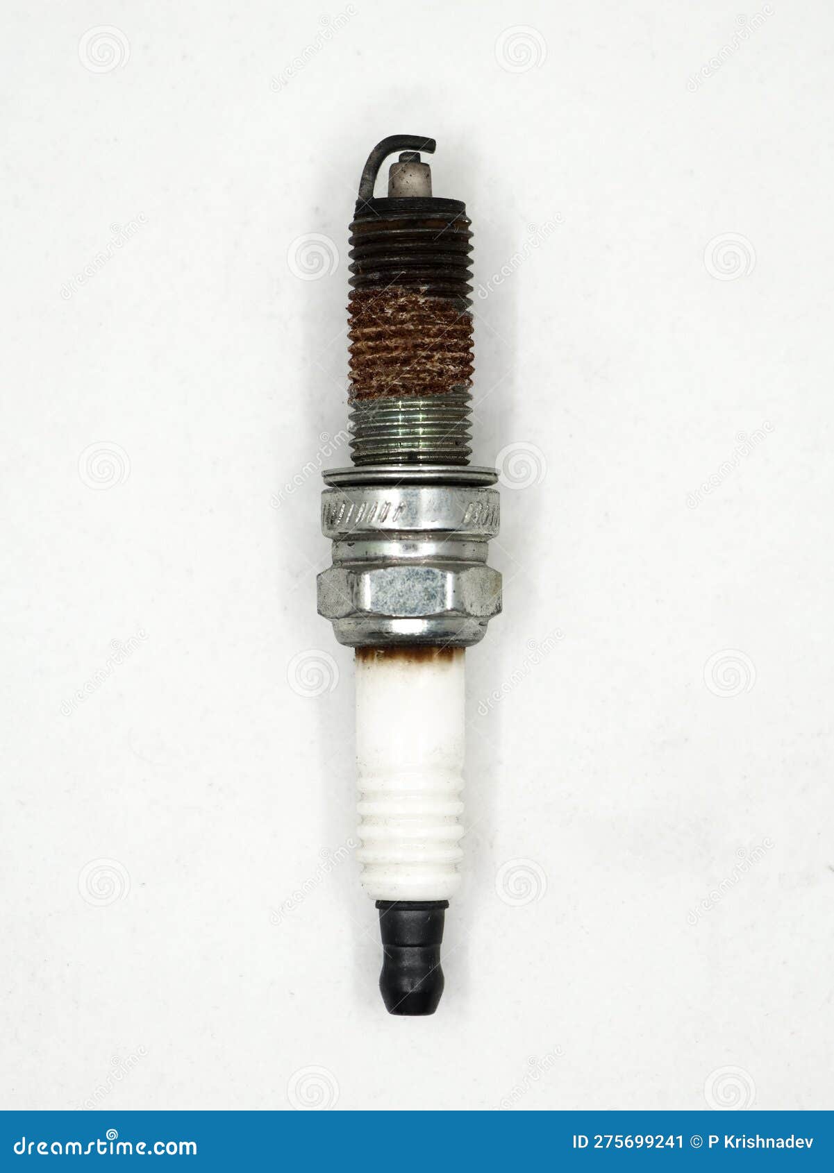 An Old Used Rusty Copper Spark Plug Stock Image - Image of voltage ...