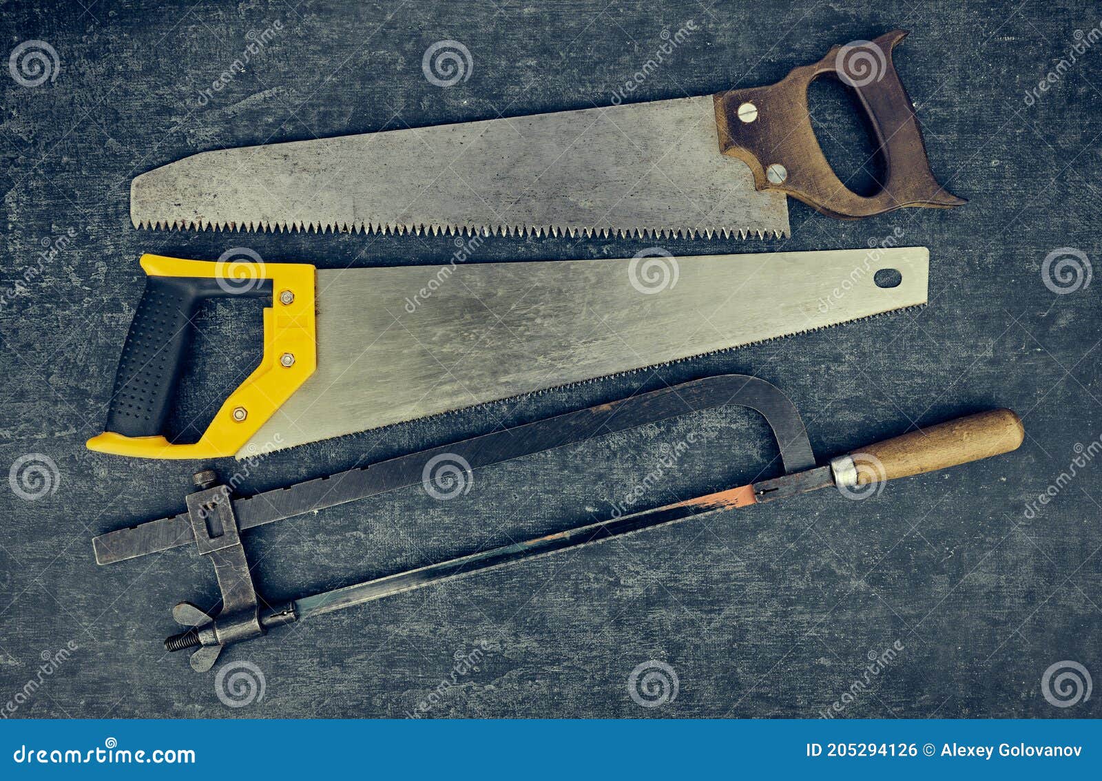 Old Used Rusty Hacksaws Close-up, Top View Stock Photo - Image of ideas ...