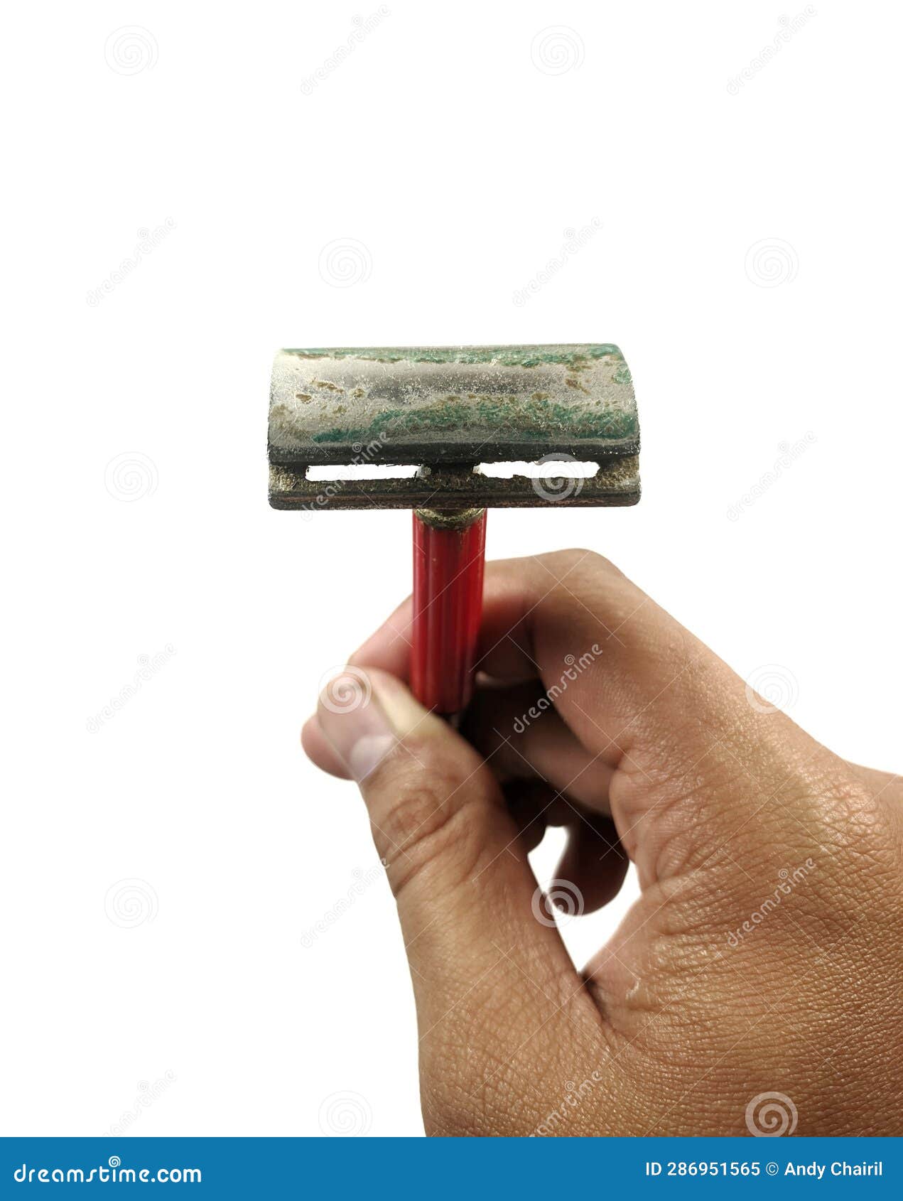 Old Used Rusty Razor on Isolated White Background Stock Image - Image ...