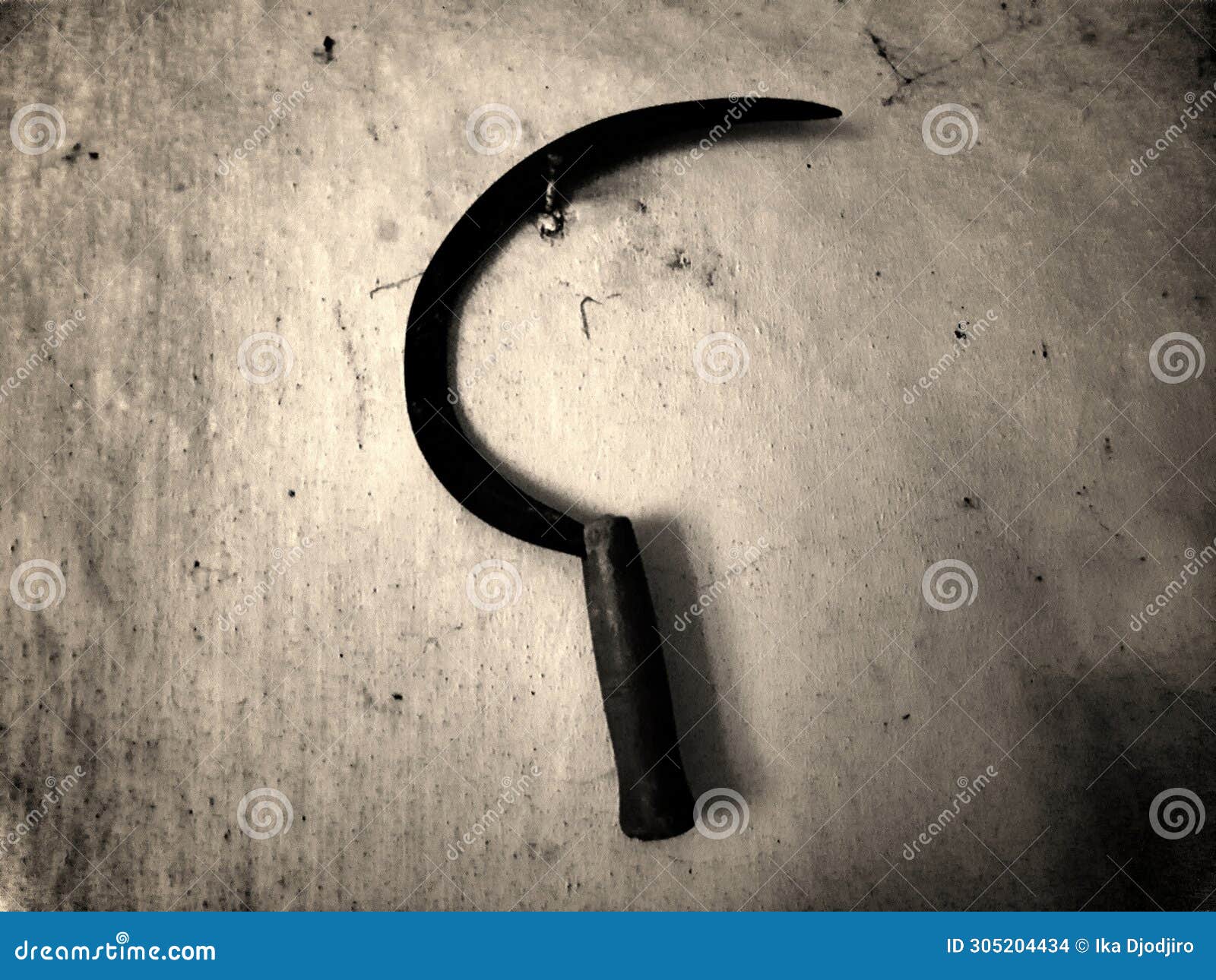 Sickle stock photo. Image of wall, sickle, hanging, rusty - 305204434