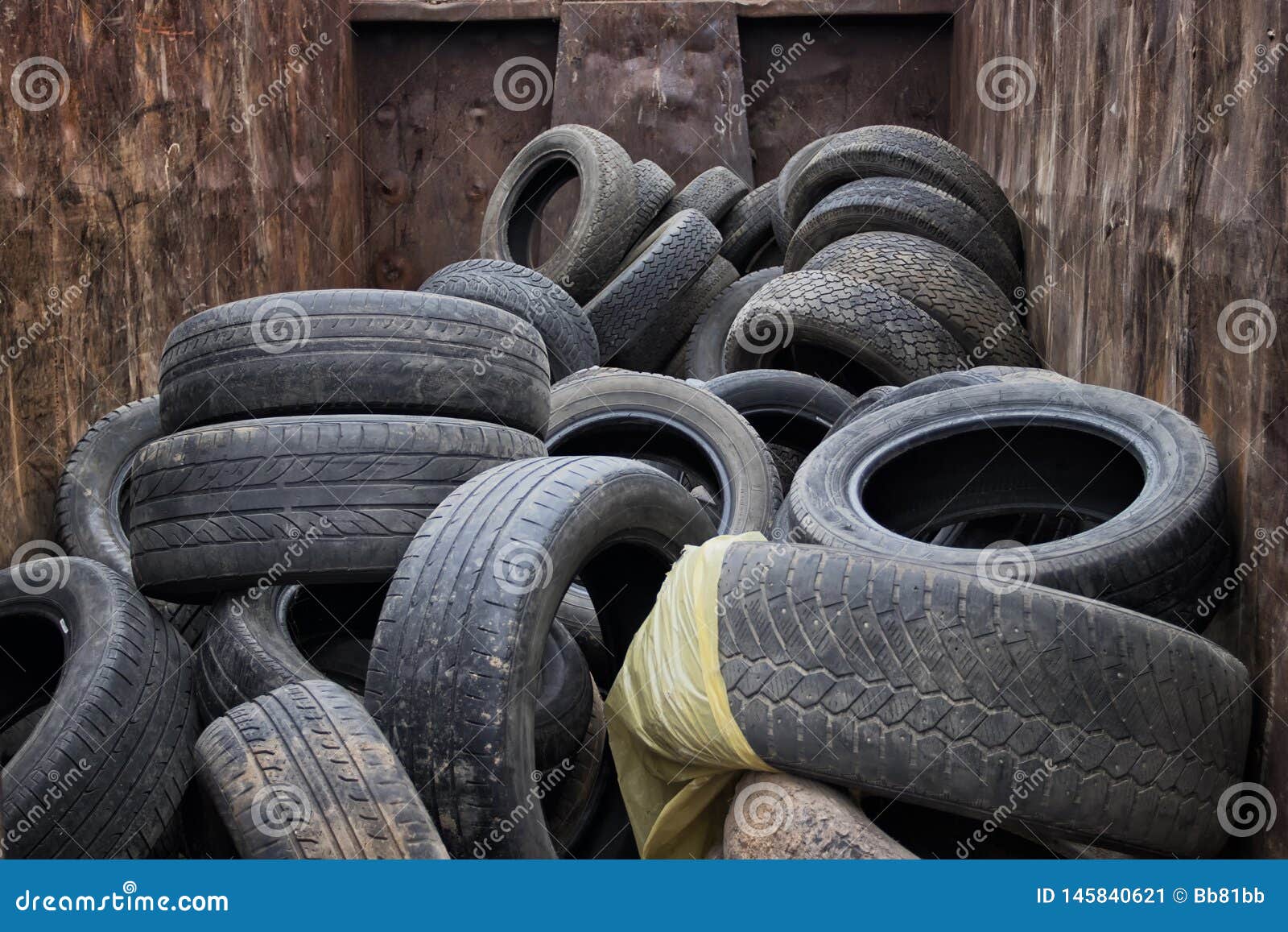 Old Used Tires Stacked in a Big Pile Stock Image - Image of auto ...