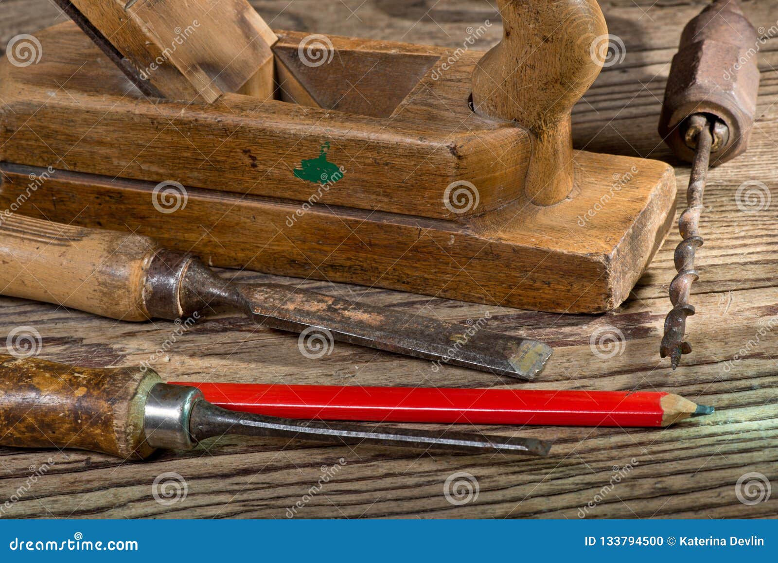 Old used tools stock photo. Image of joiner, dust, maker - 133794500