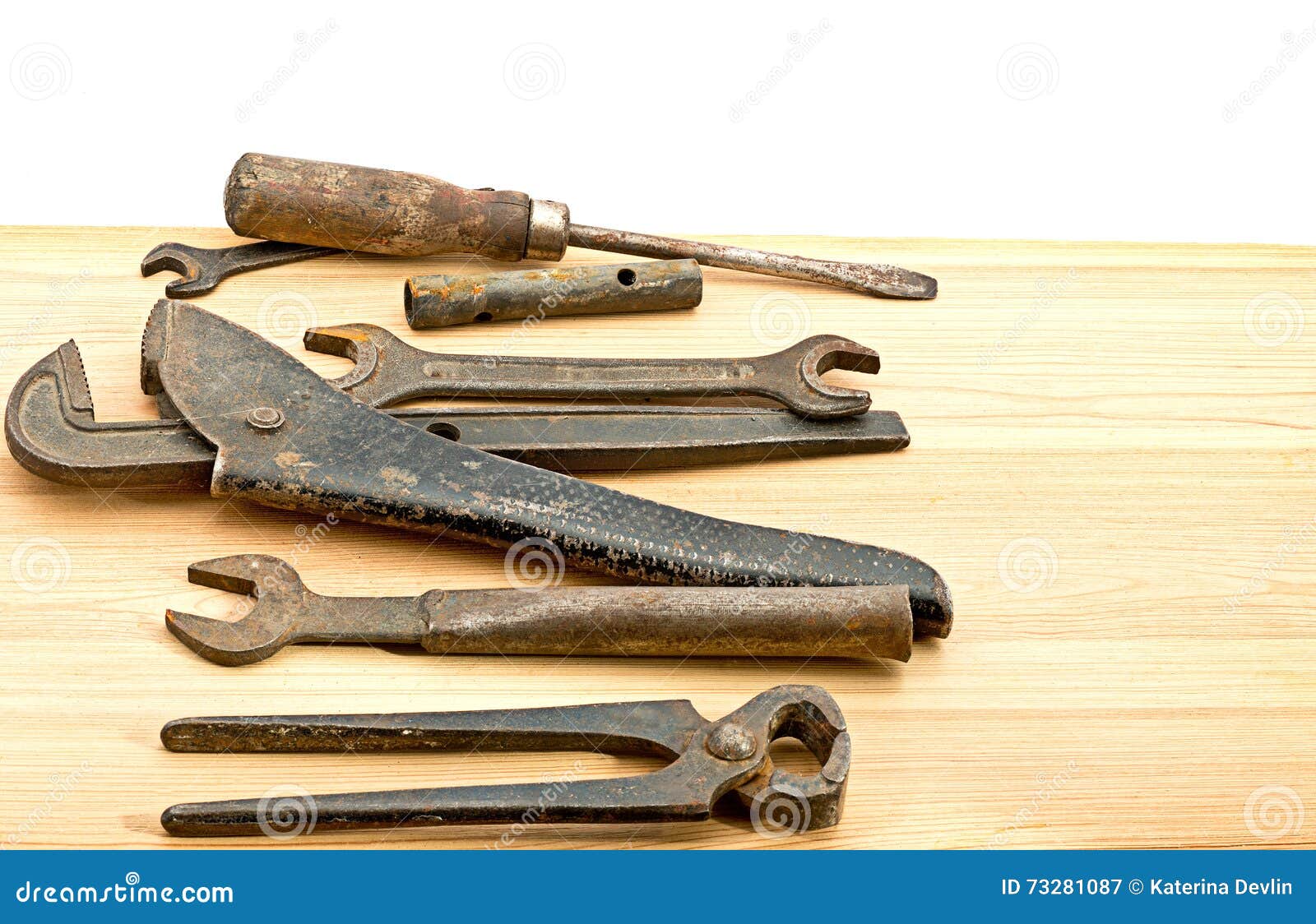 Old used tools stock image. Image of craft, crafted, spanner - 73281087
