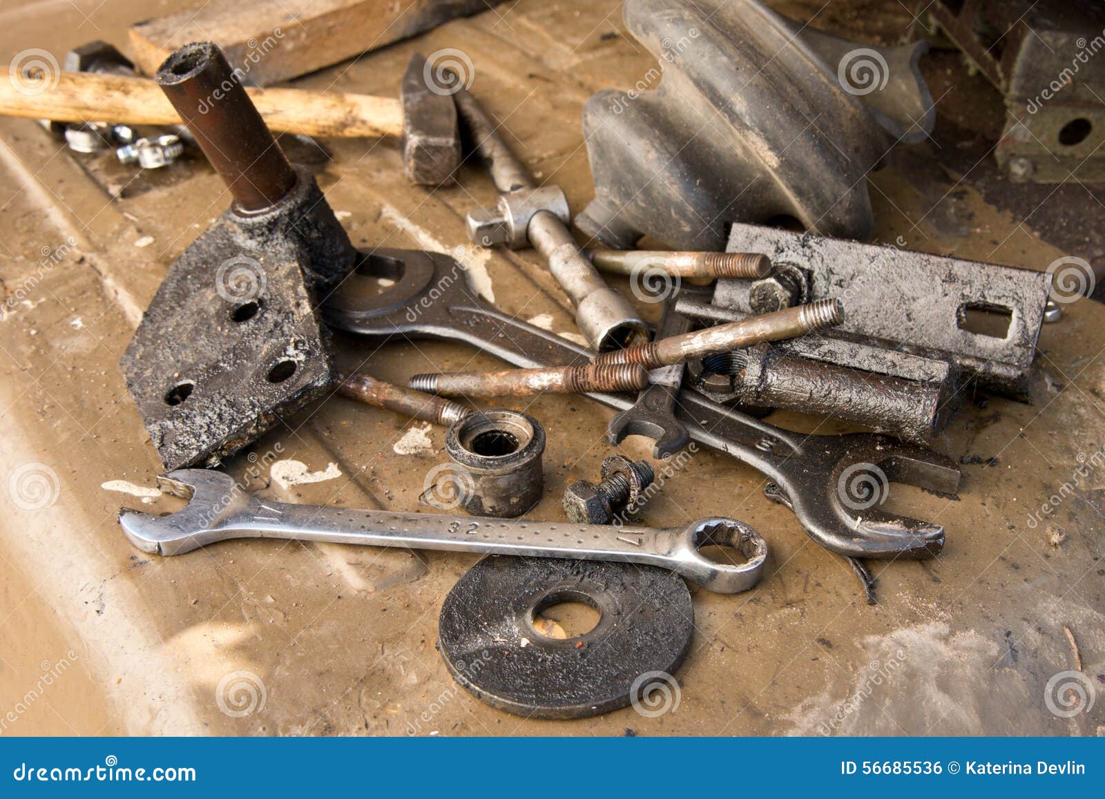 Old used tools stock photo. Image of mechanical, metal - 56685536
