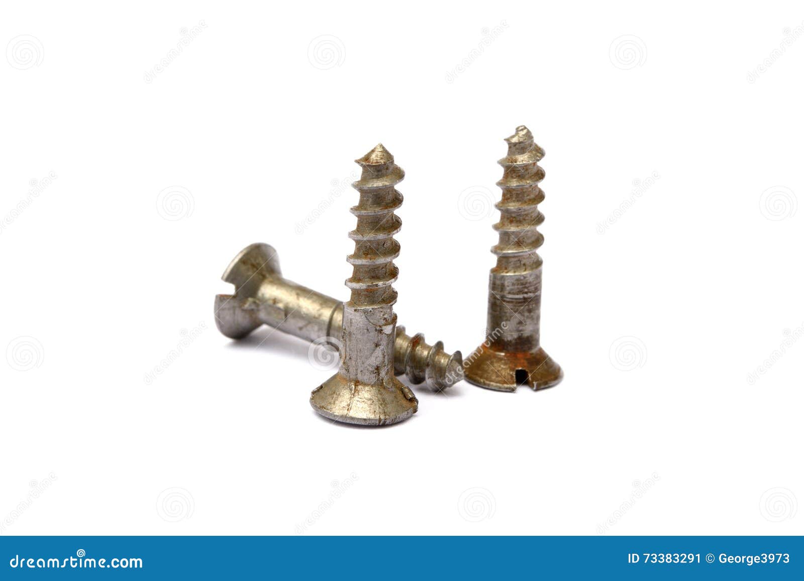 Old used wood screws stock image. Image of renovation - 73383291