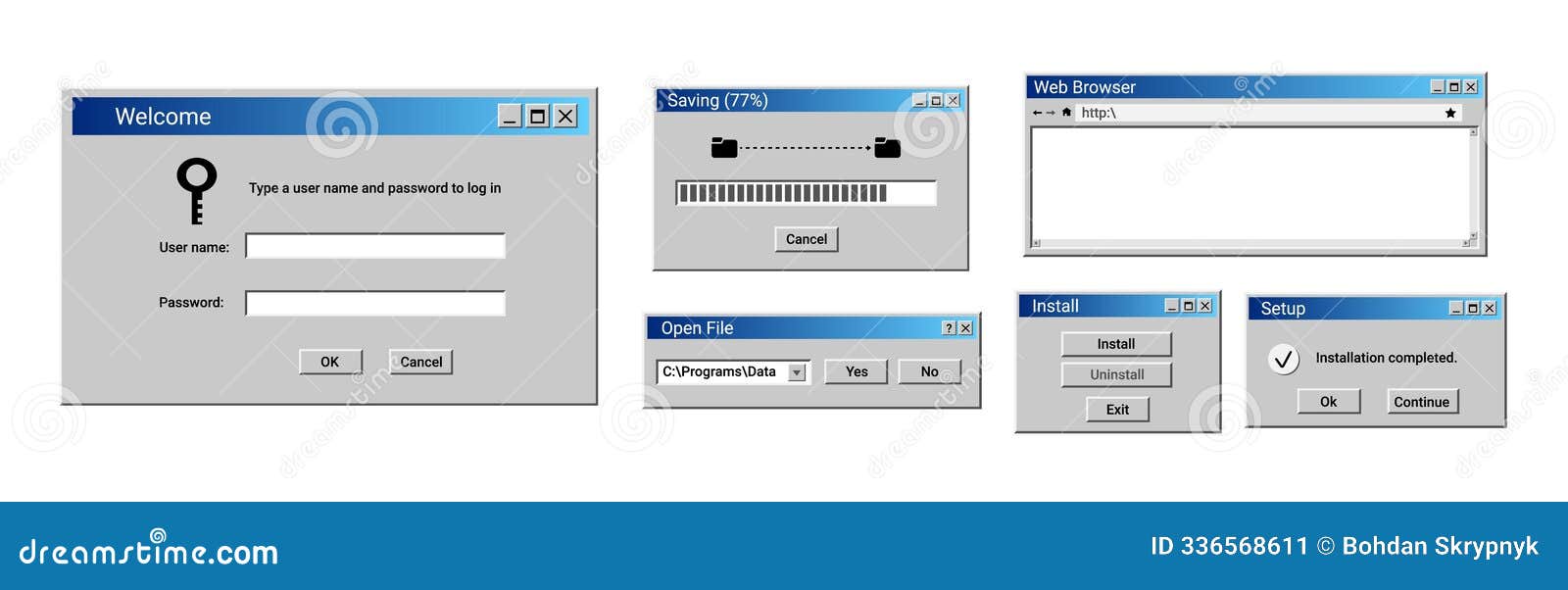 Old User Interface Windows. Retro Loading Window. Open File Panel in ... Old User Interface Windows. Retro Loading Window. Open File Panel in ...