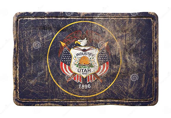 Old Utah State flag stock illustration. Illustration of abstract ...