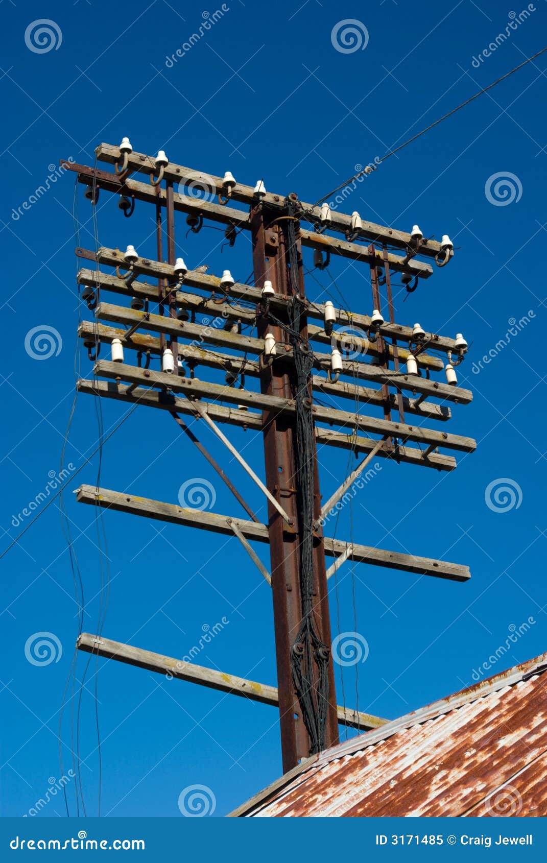 Old Utility Pole Picture. Image: 3171485