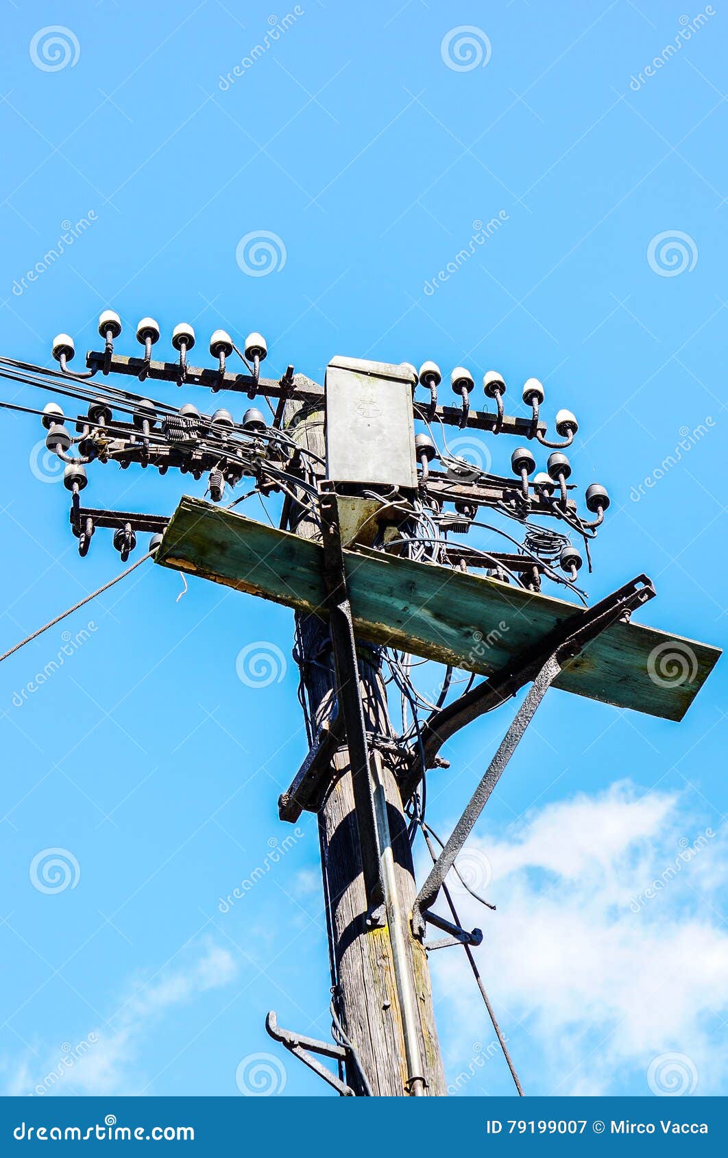 Old utility pole stock image. Image of pole, electricity - 79199007