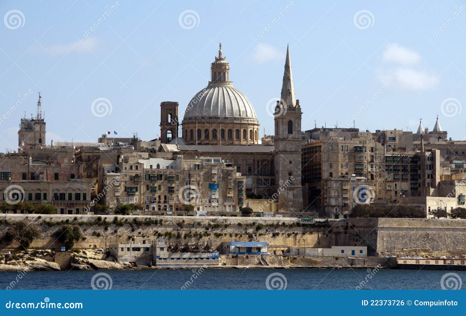 Old valetta city stock photo. Image of bastion, island - 22373726