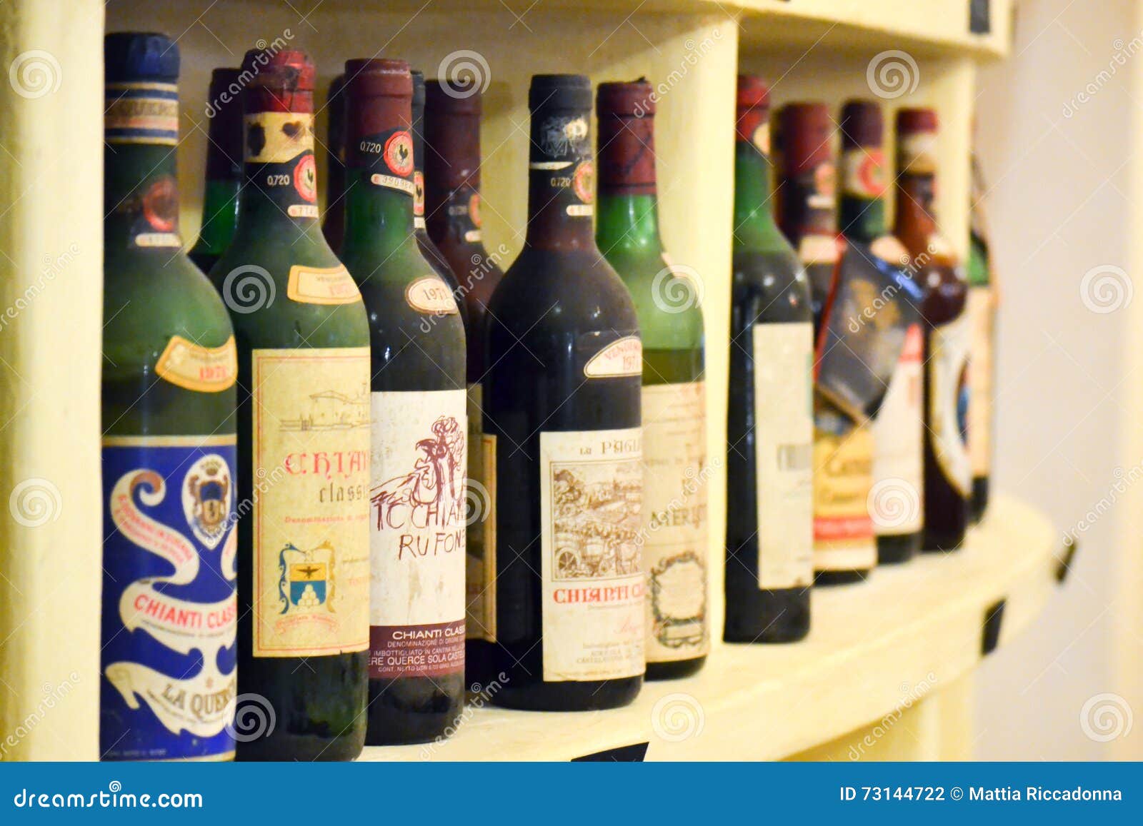 Old Valuable Collection of Italian Wine Bottles Editorial Photography ...