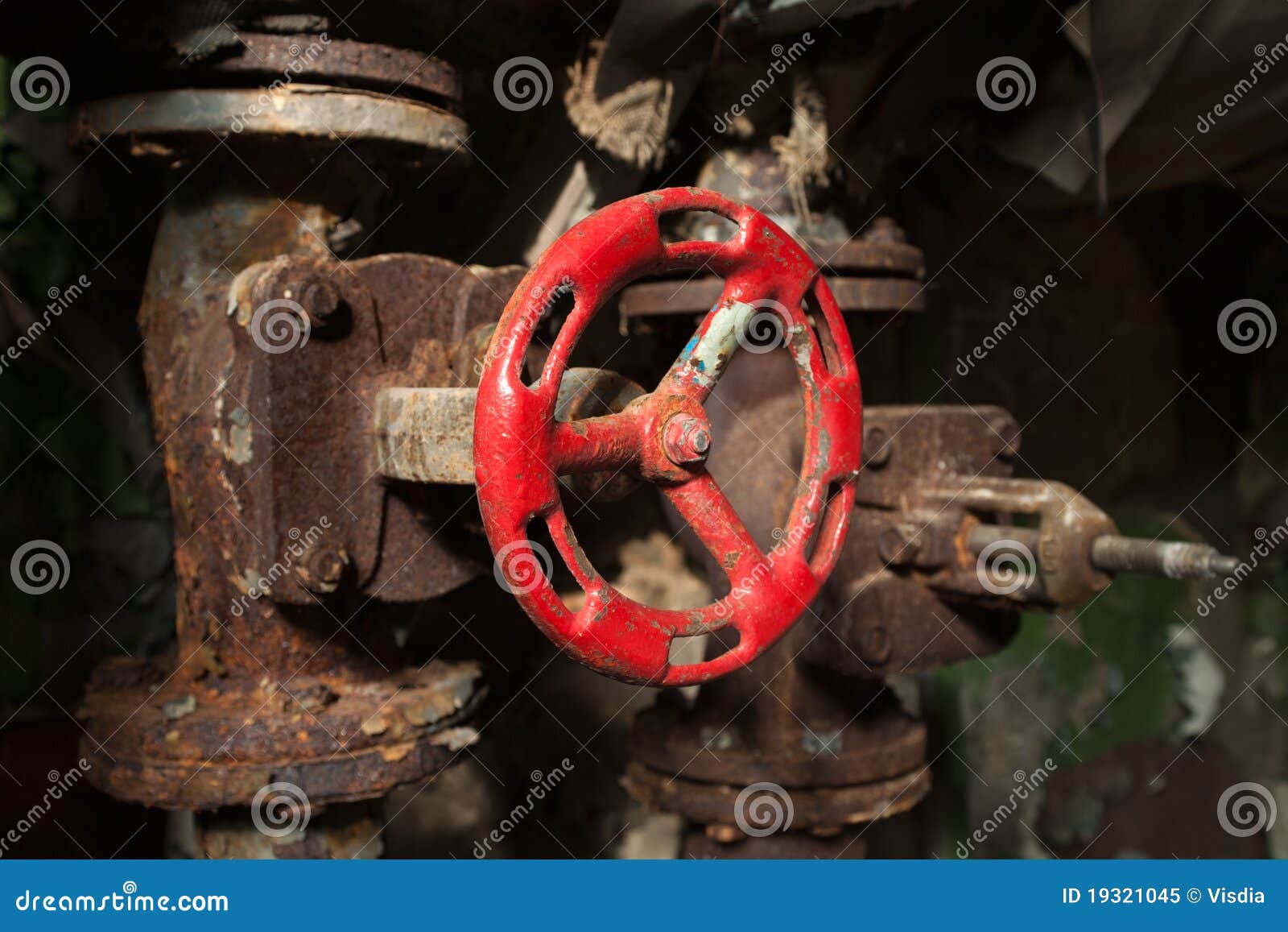 Old Valve at an Abandoned Power Plant Stock Image - Image of decline ...