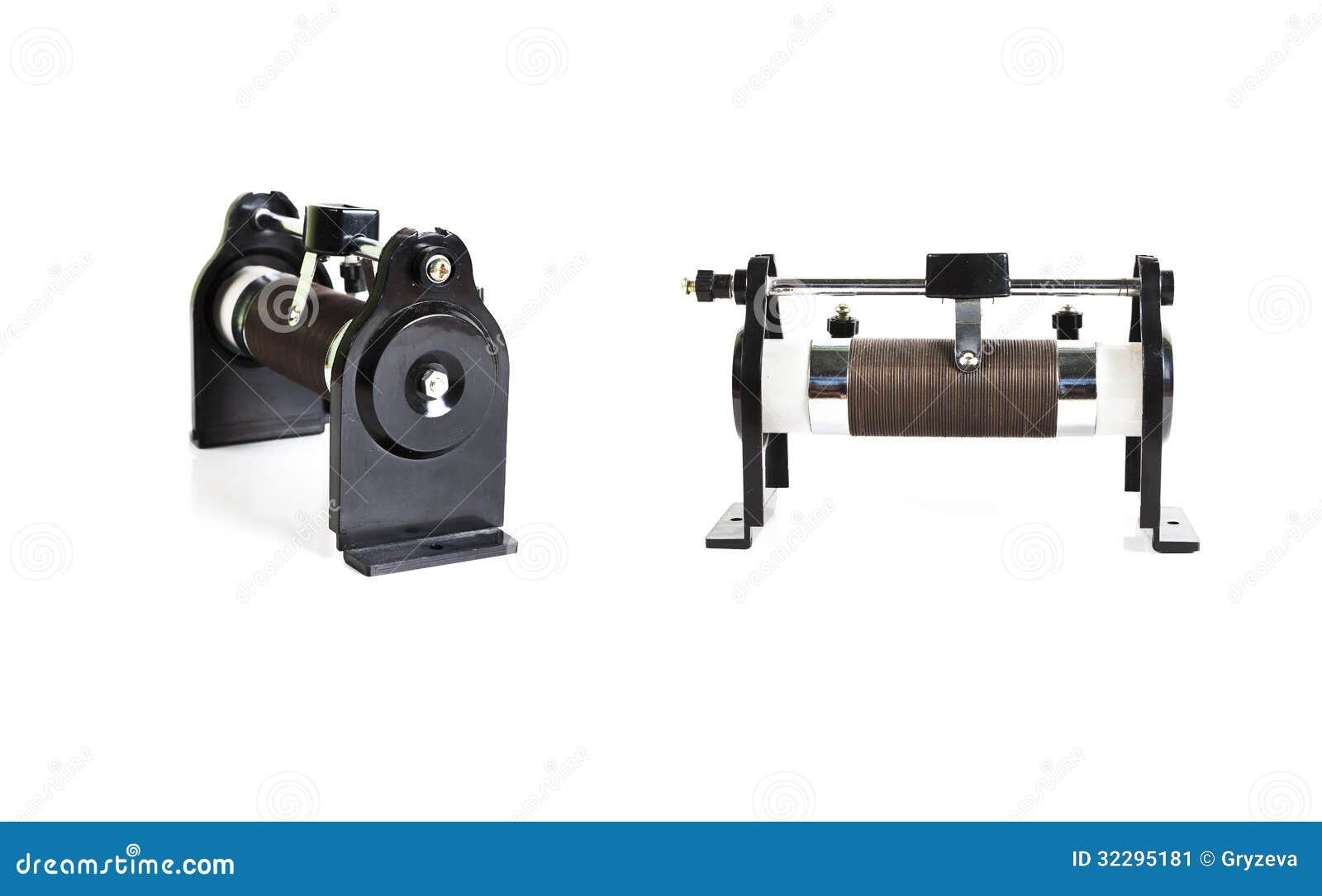 Old Variable Resistor Isolated On White Background Stock Image - Image ...