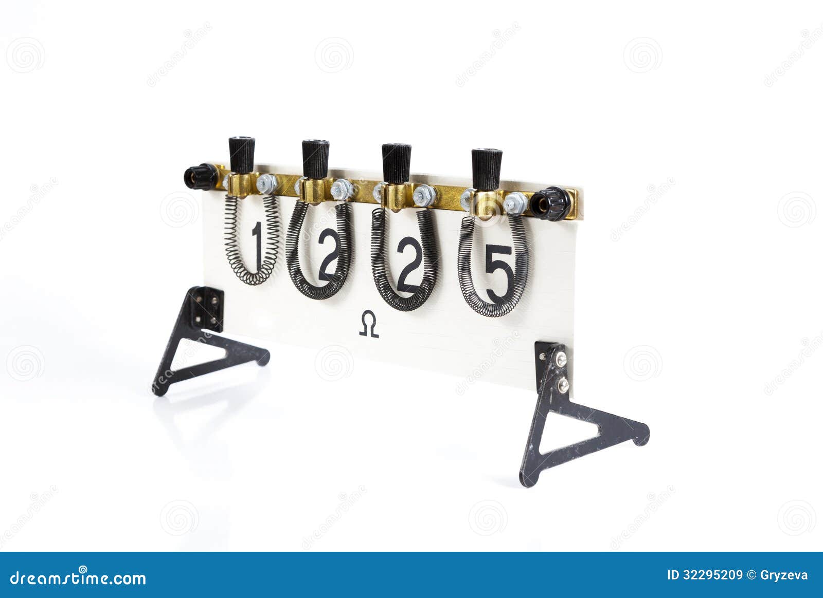 Variable Resistor And Switch On White Background. Stock Photography ...